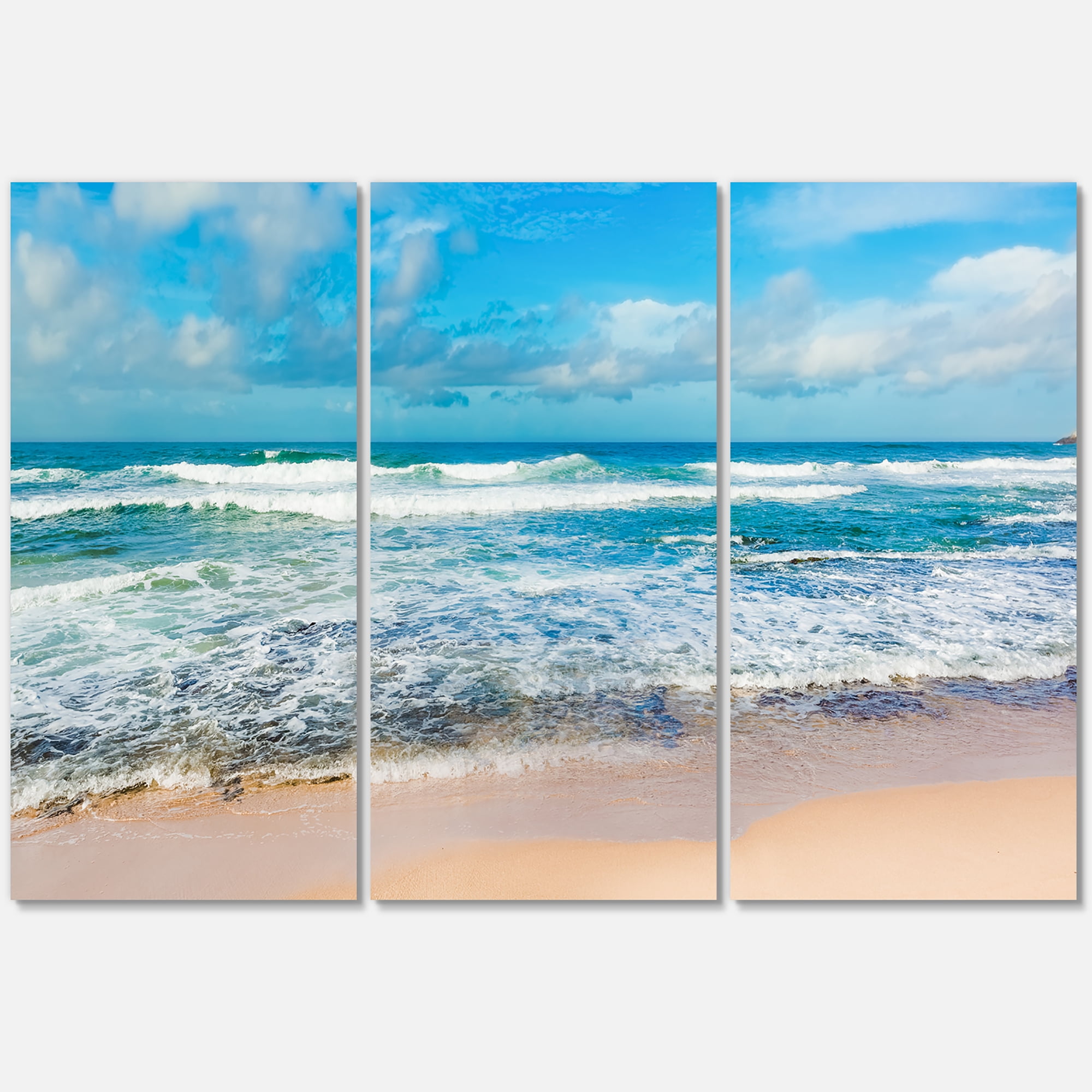 Designart Indian Ocean Panoramic View Canvas Art 60x28 inches - Walmart.com