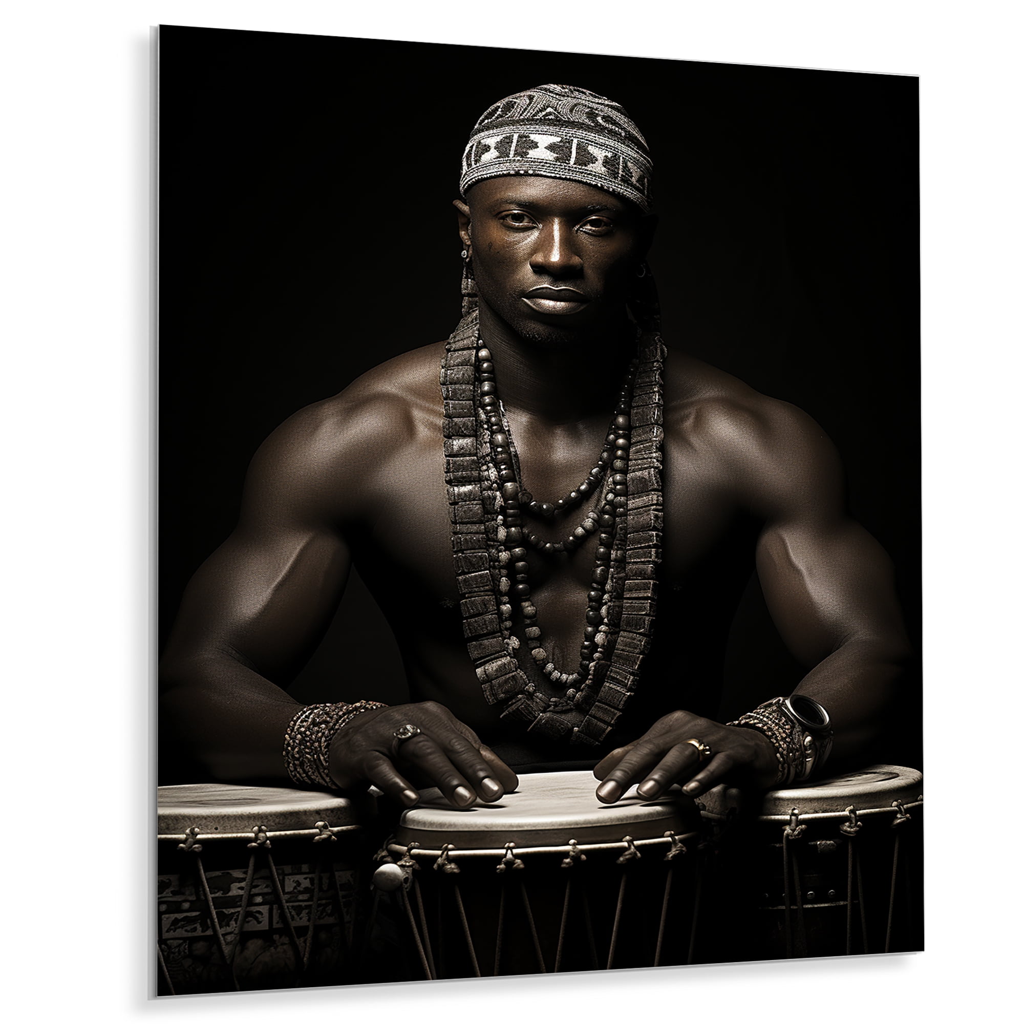 Designart "Indigenous Cadence I" African American Metal Wall Decor ...