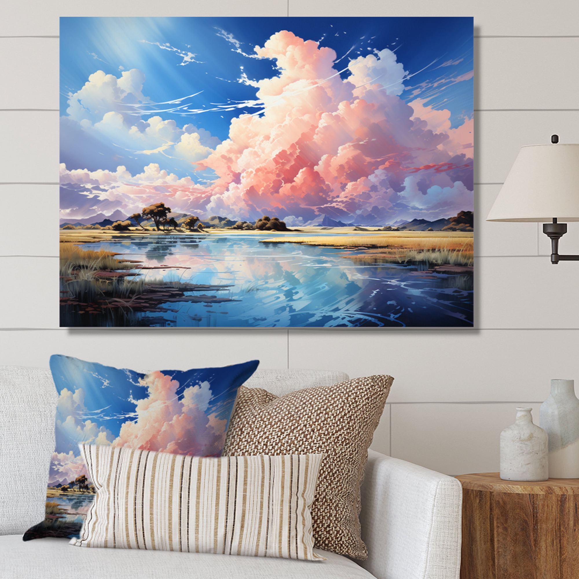 Designart "Infinite Azure Endless Sky II" Landscapes Wall Art Living ...