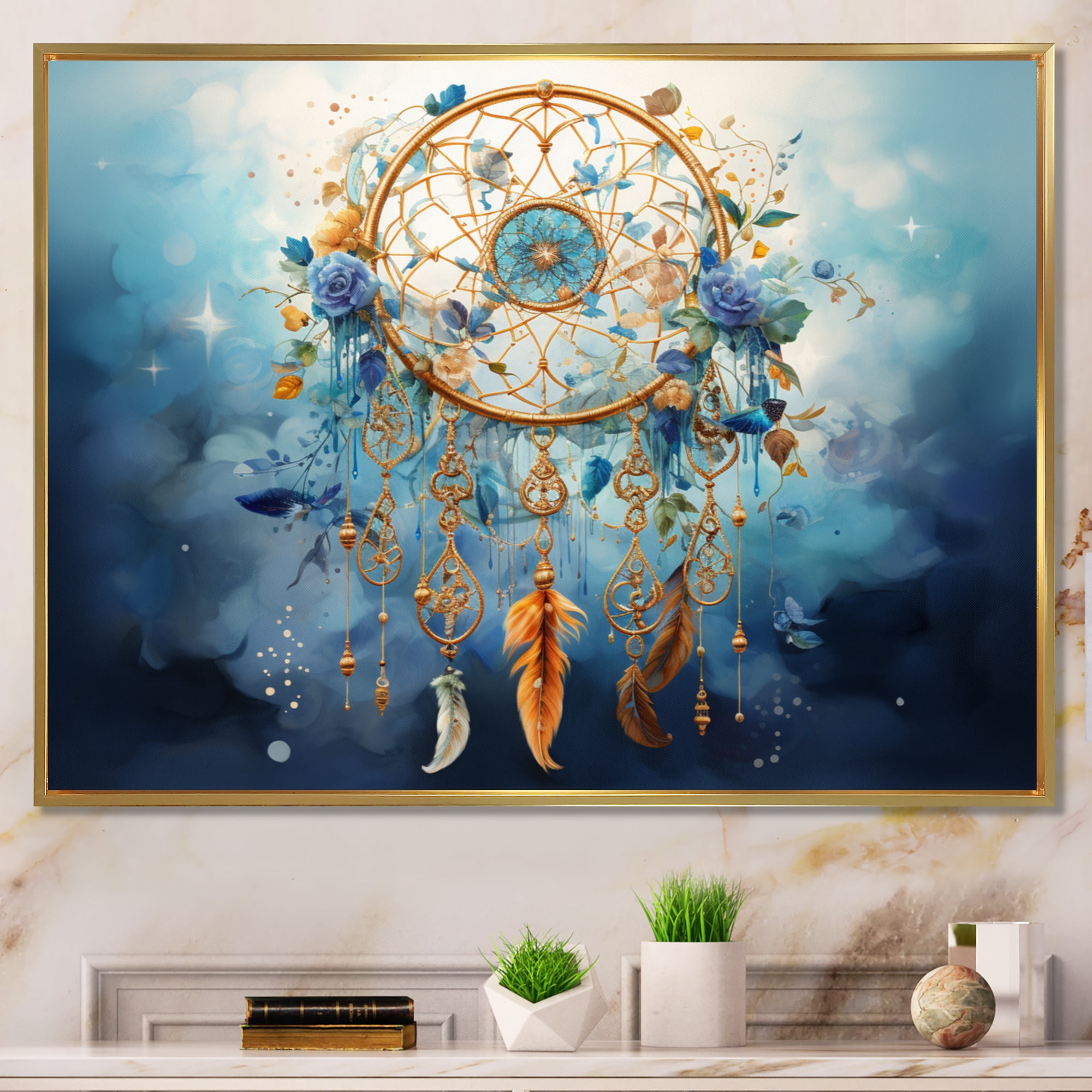 Designart "Infinite Dreams Captured by Dreamcatcher III" Spiritual ...