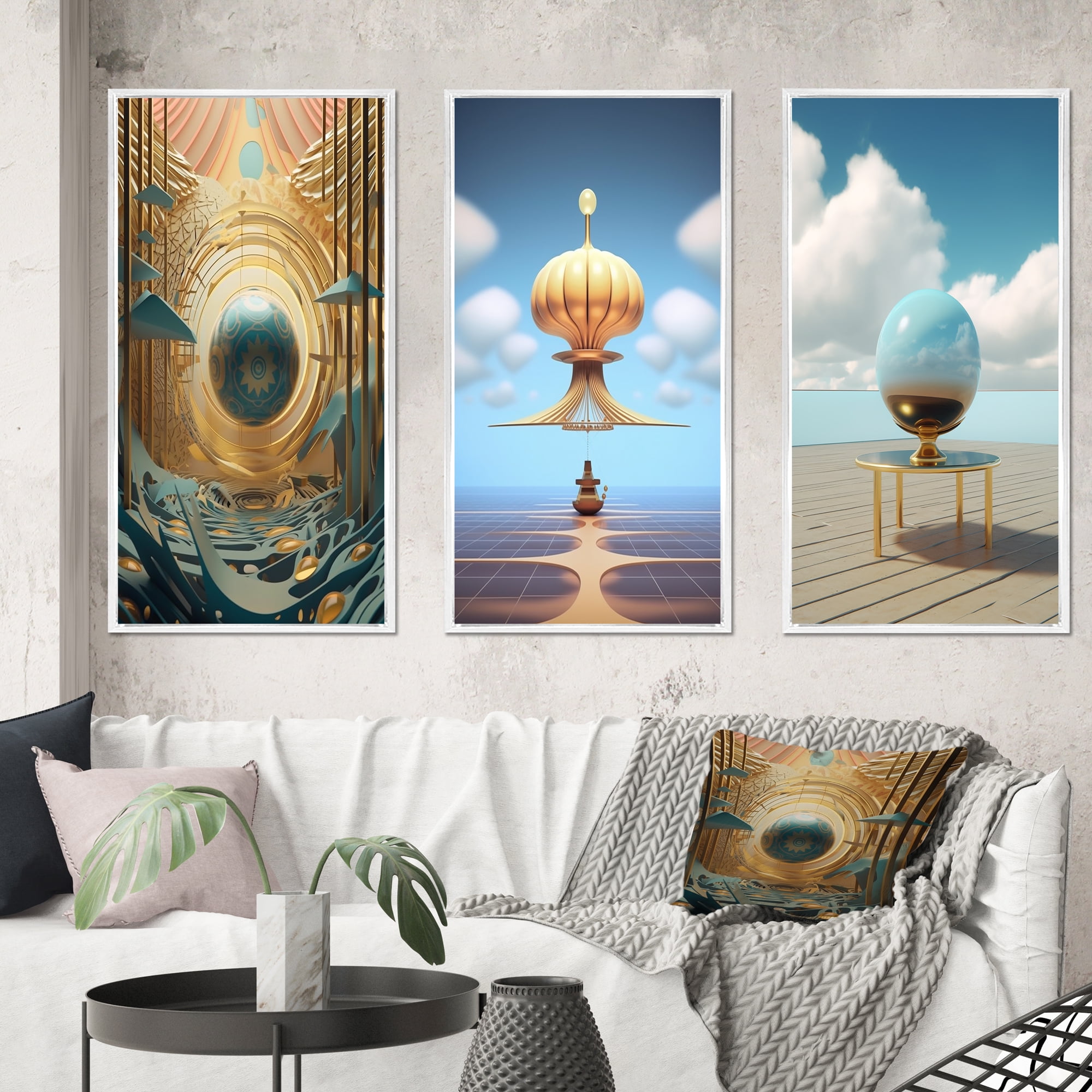 Designart "Infinite Possibilities in Retro Futurism" Abstract Landscape ...
