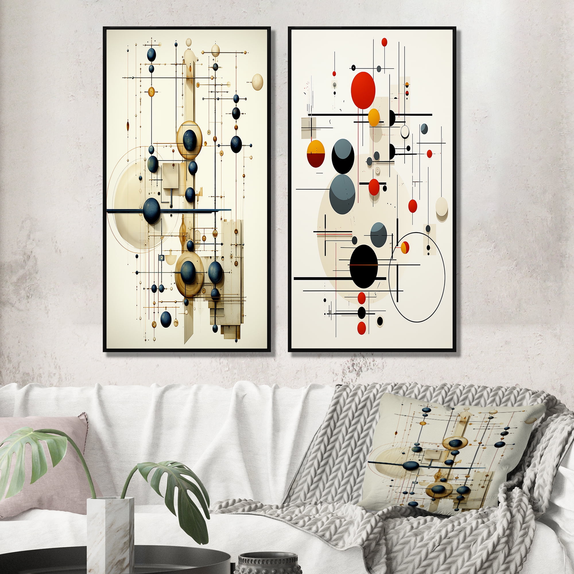 Designart "Infinite Possibilities Vintage Exploration" Modern Geometric ...