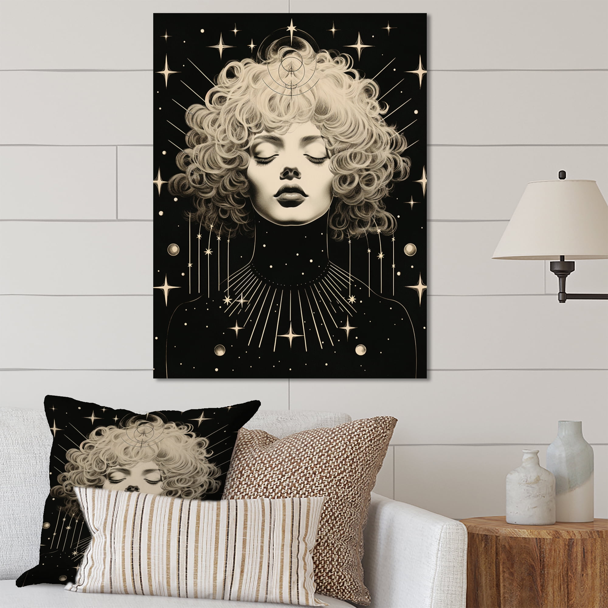 Designart "Insight into the Spirit IV" Astrology Metal Wall Decor ...