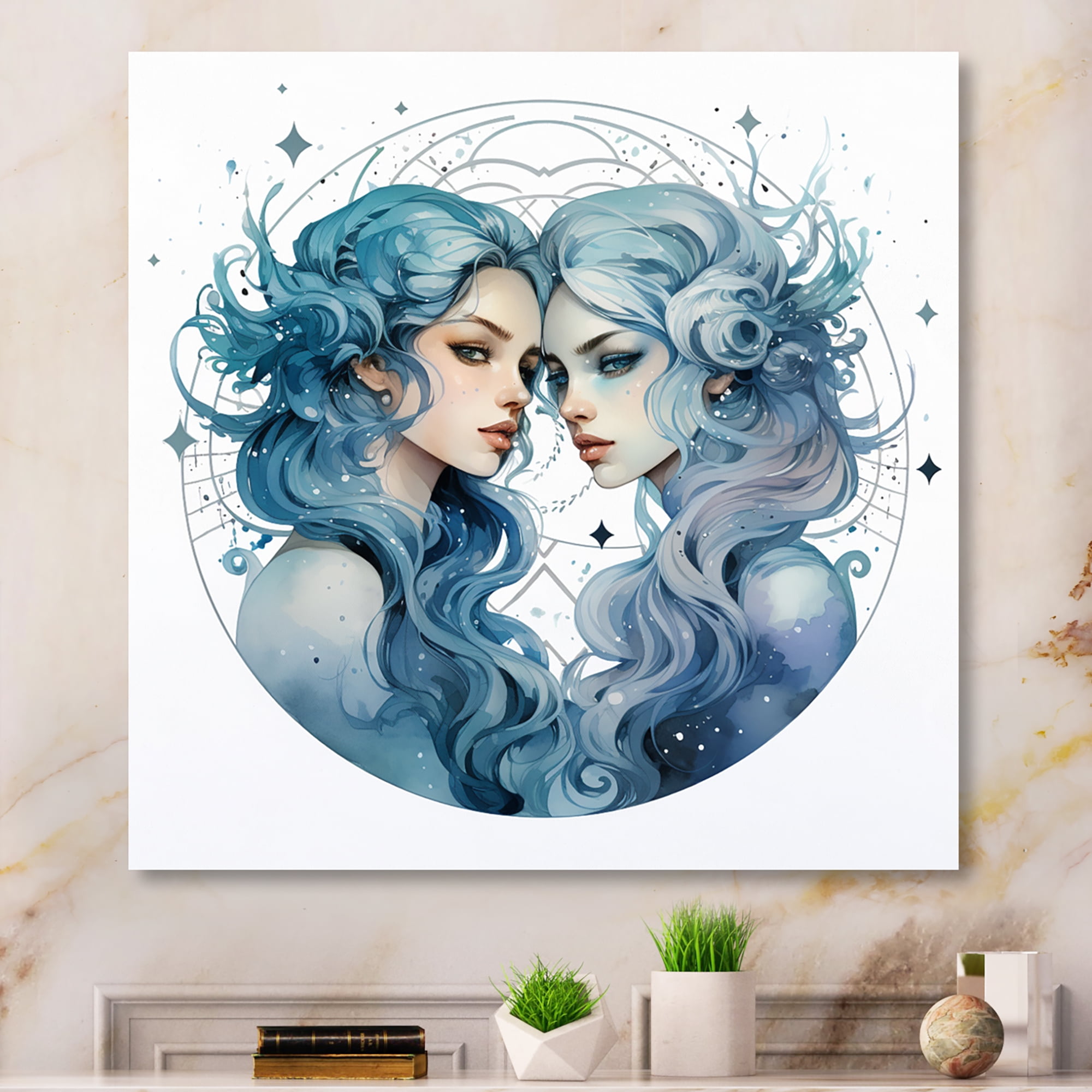 Designart "Insights of the Zodiac II" Astrology Metal Wall Decor ...