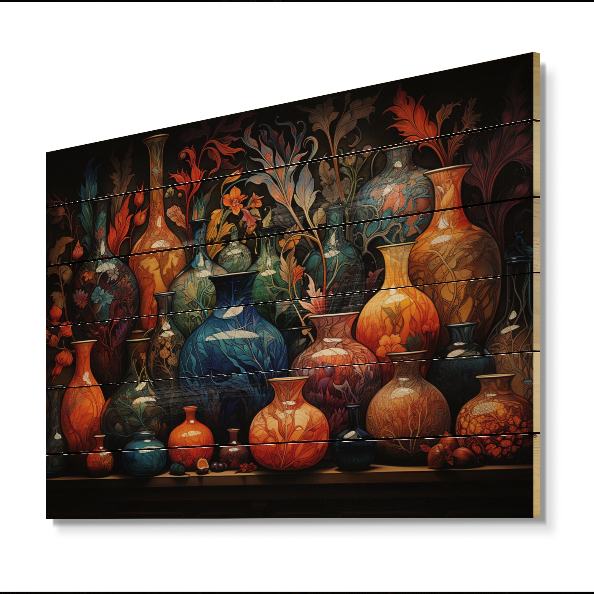 Designart "Islamic Pottery Islam wall art I" Islamic Print on Natural ...