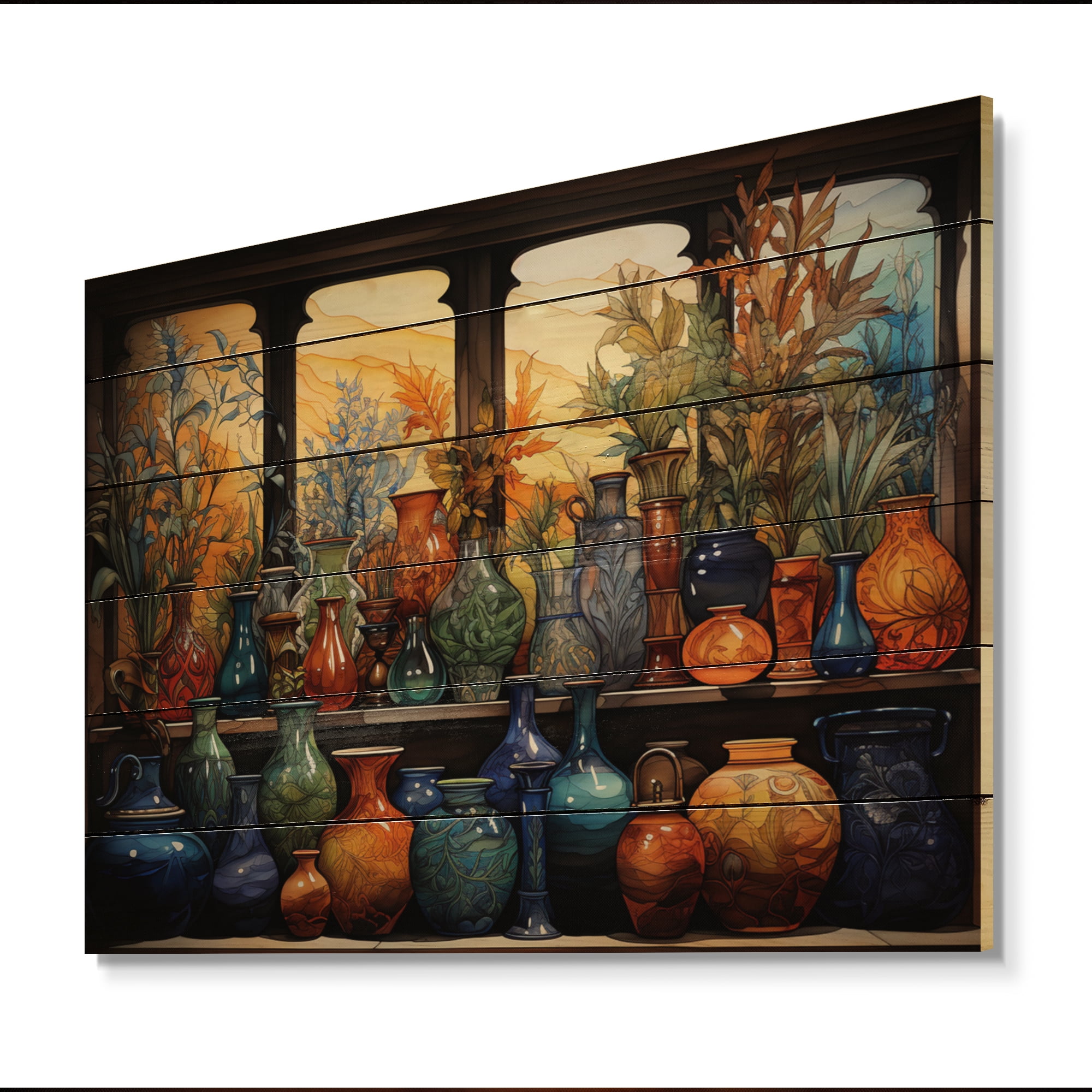 Designart "Islamic Pottery Islam wall art II" Islamic Print on Natural ...