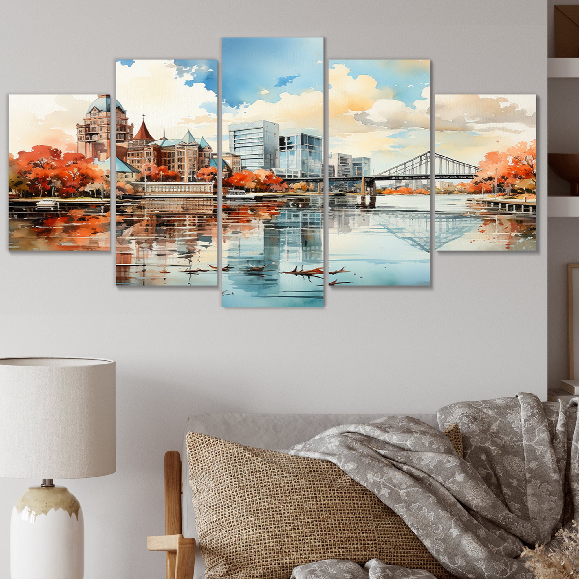 Designart "Jacksonville s Bay Views in Florida IV" Florida Metal Wall ...