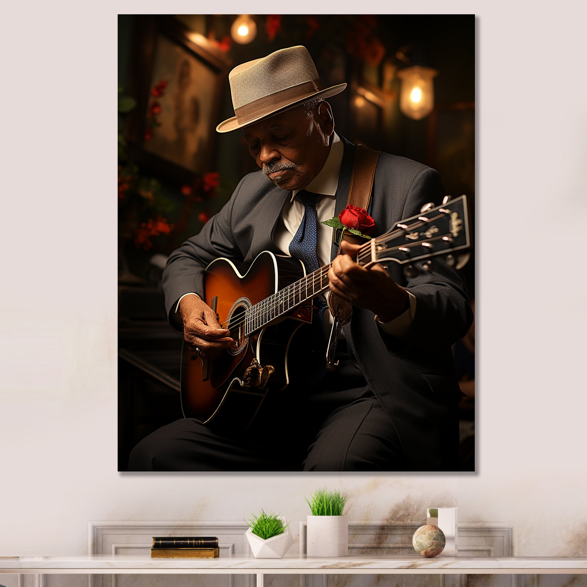 Designart "Jam Earthy Music Bluegrass wall art II" Portrait Wall Art ...