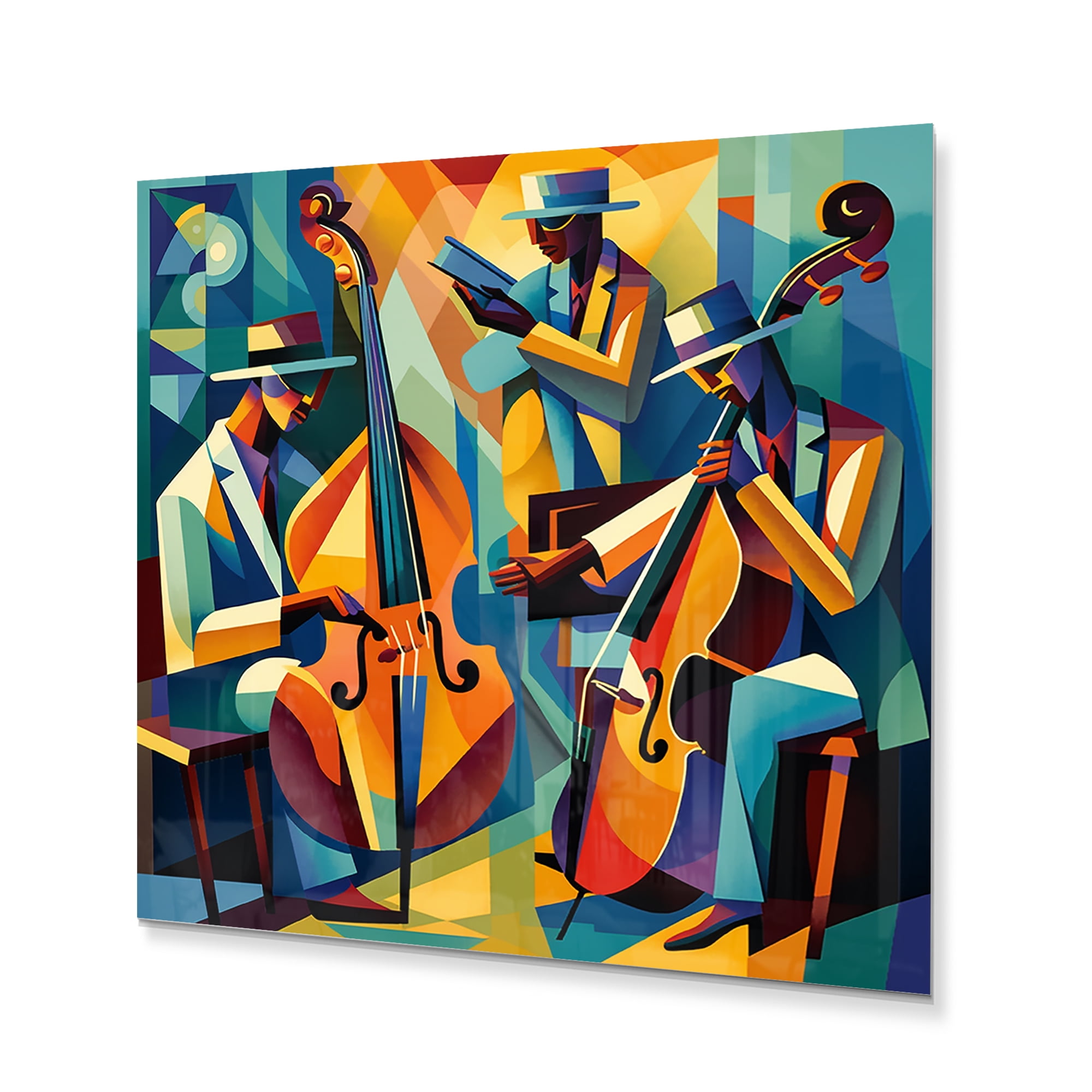Designart "Jazz Spotlight On-Stage Performance II" Music Jazz Metal ...