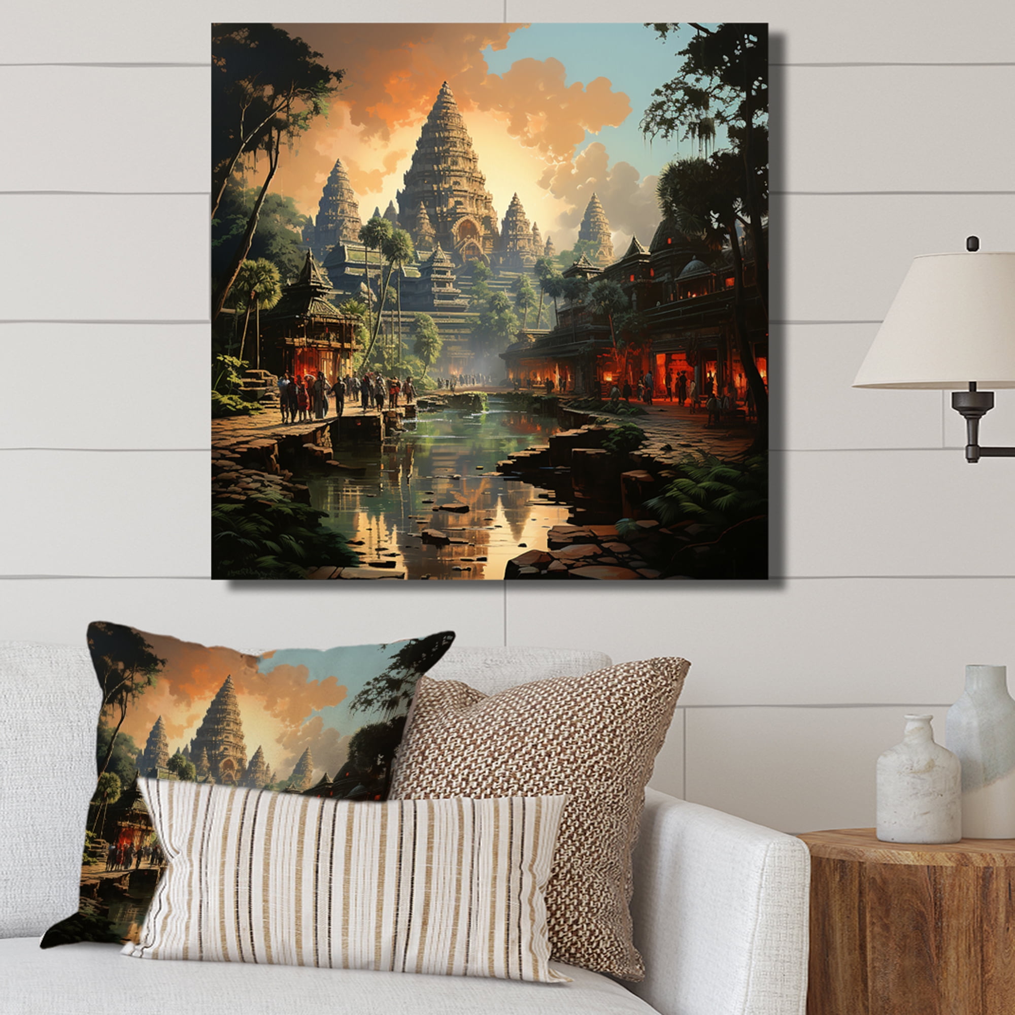 Designart "Journey To Asian Painting VII" Asian Wall Art Living Room ...