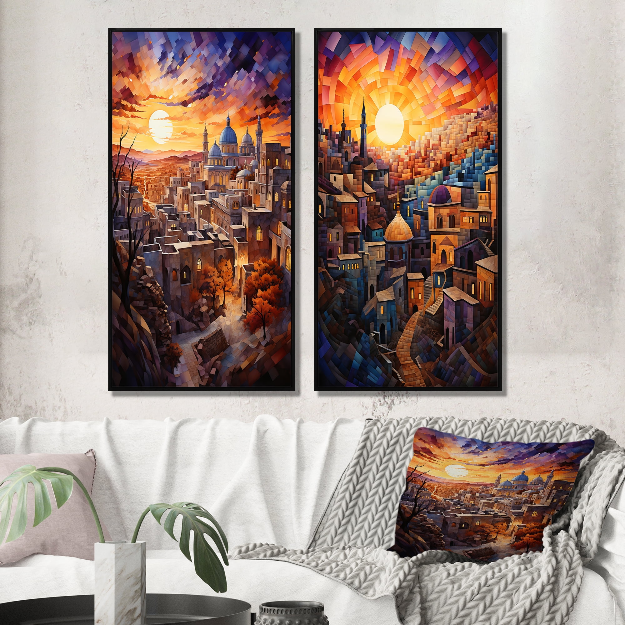 Designart "Judaic Journey To the Synagogue in Faith II" Judaism Framed ...