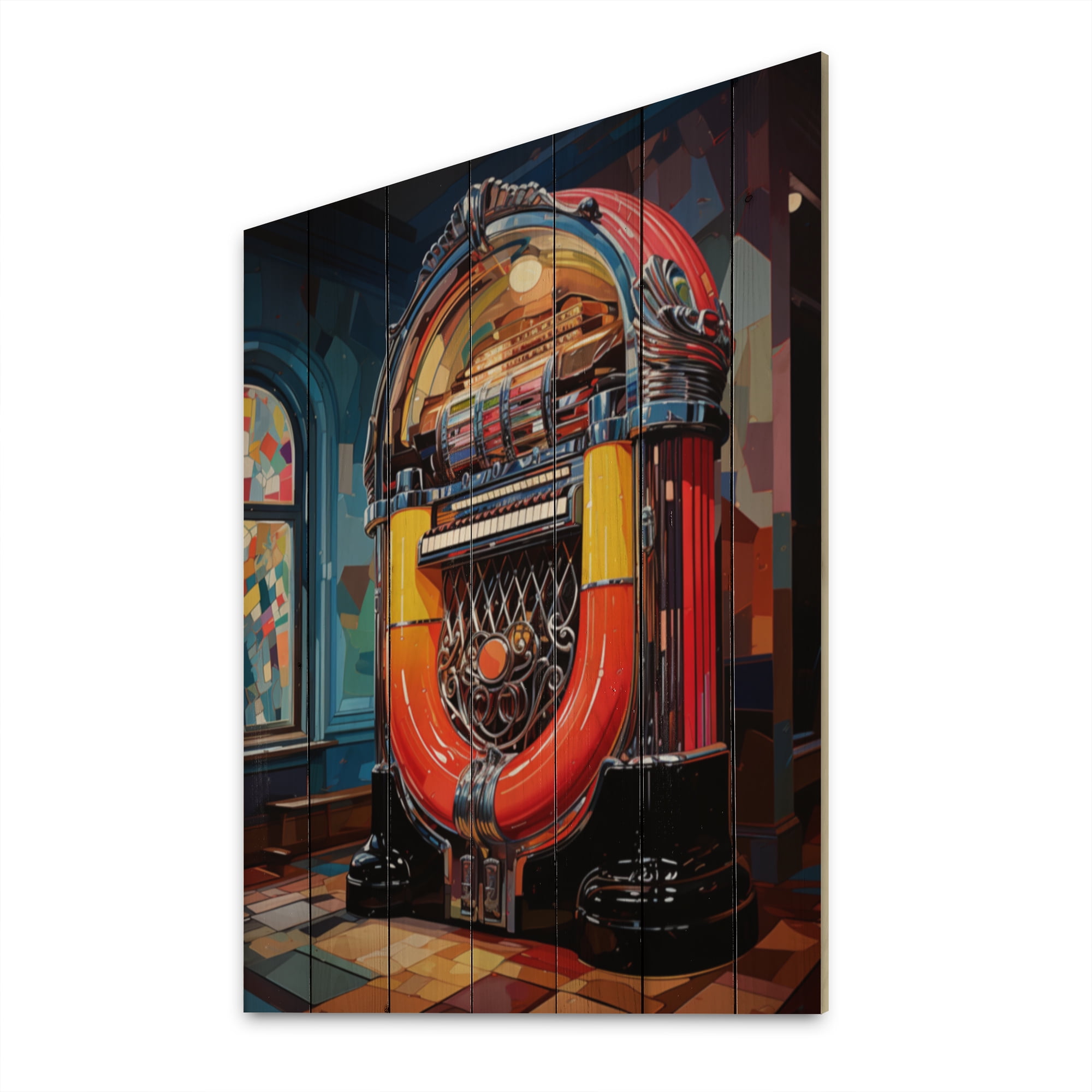 Designart "Jukeboxes Nostalgic harmonies I" Entertainment Print on ...