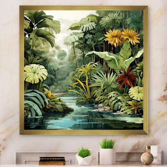 Designart "Jungle Plants Landscape A Rainforest Perspective II ...