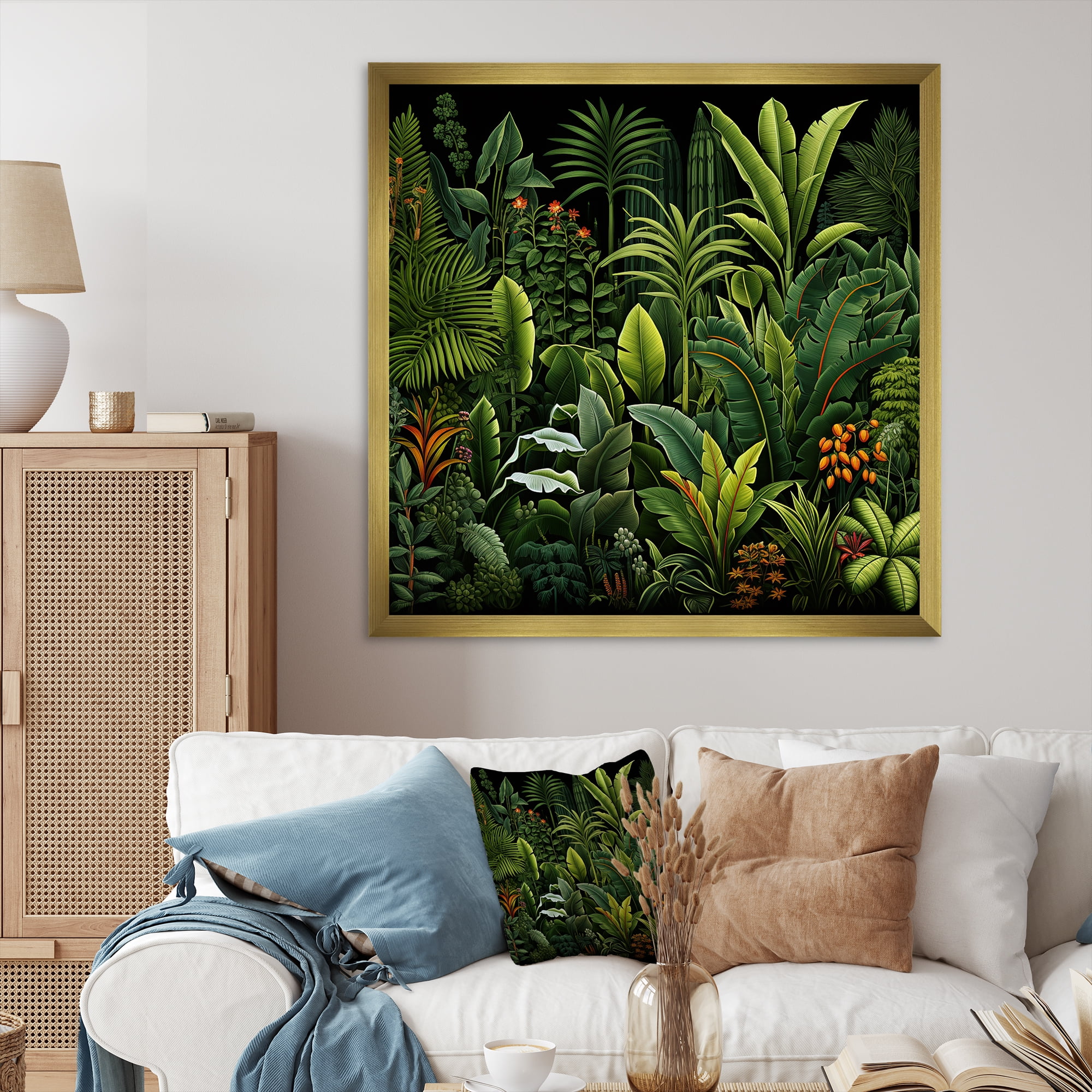 Designart "Jungle Plants Landscape A Rainforest Perspective III ...