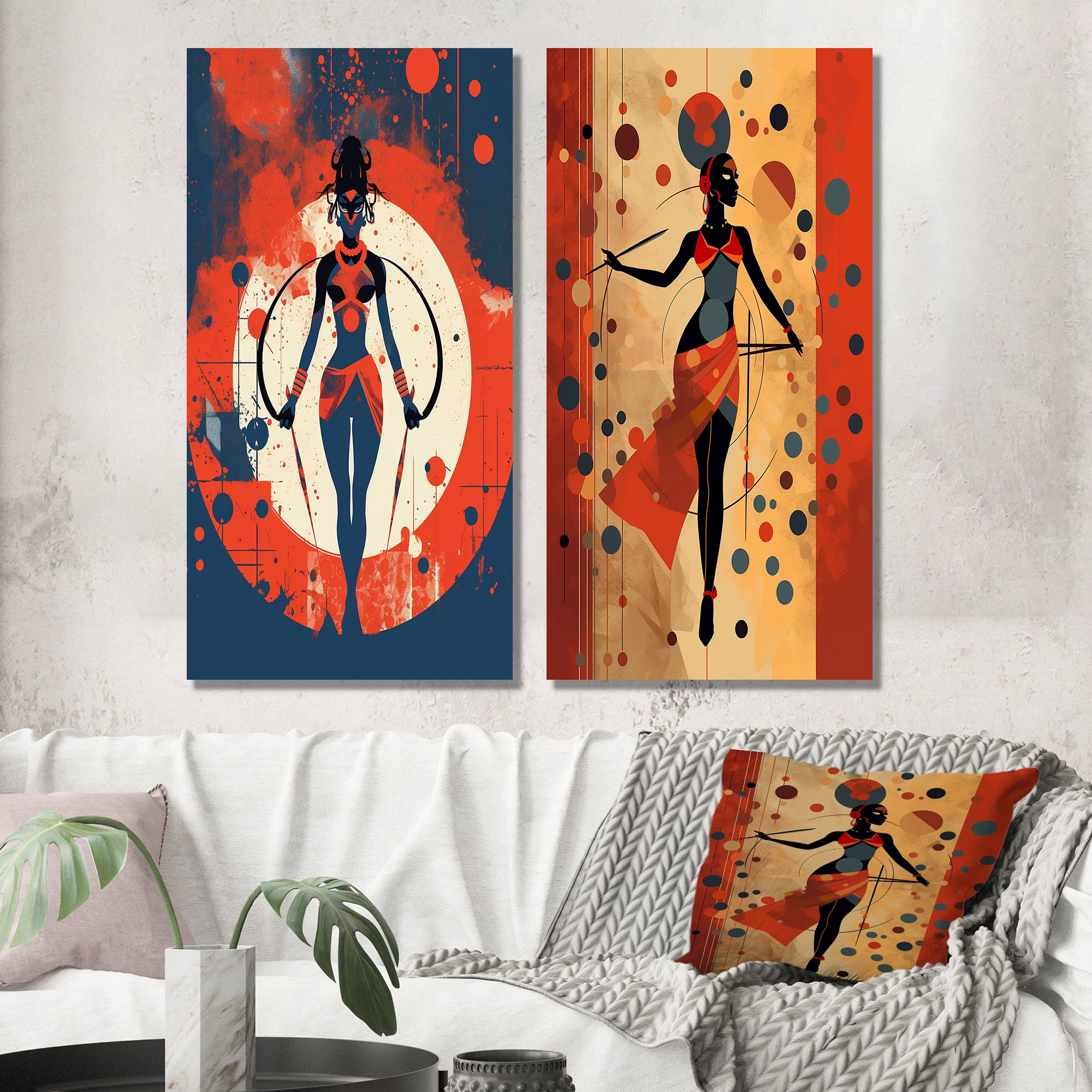 Designart "Kali, the Tantric Goddess Retro Illustration III" Hinduisim ...