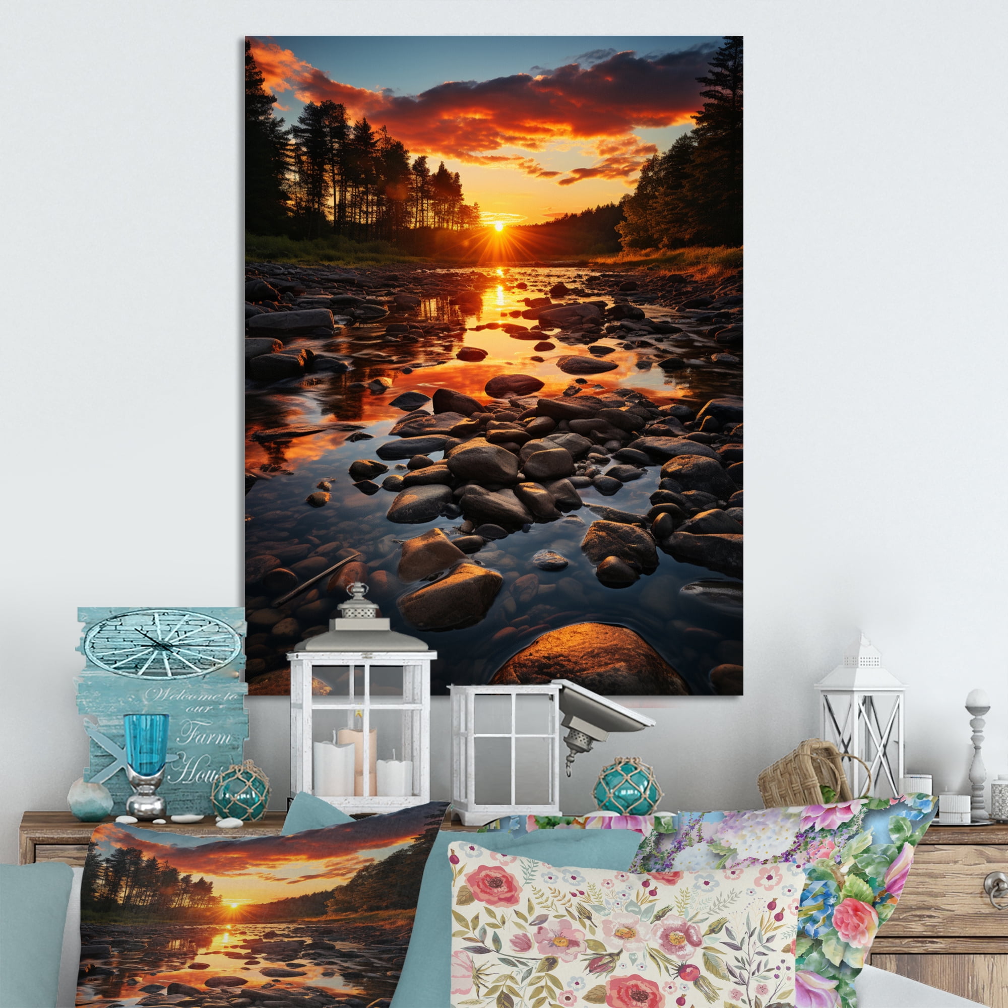 Designart "Kentucky horizon River" Kentucky Metal Wall Art - Walmart.com