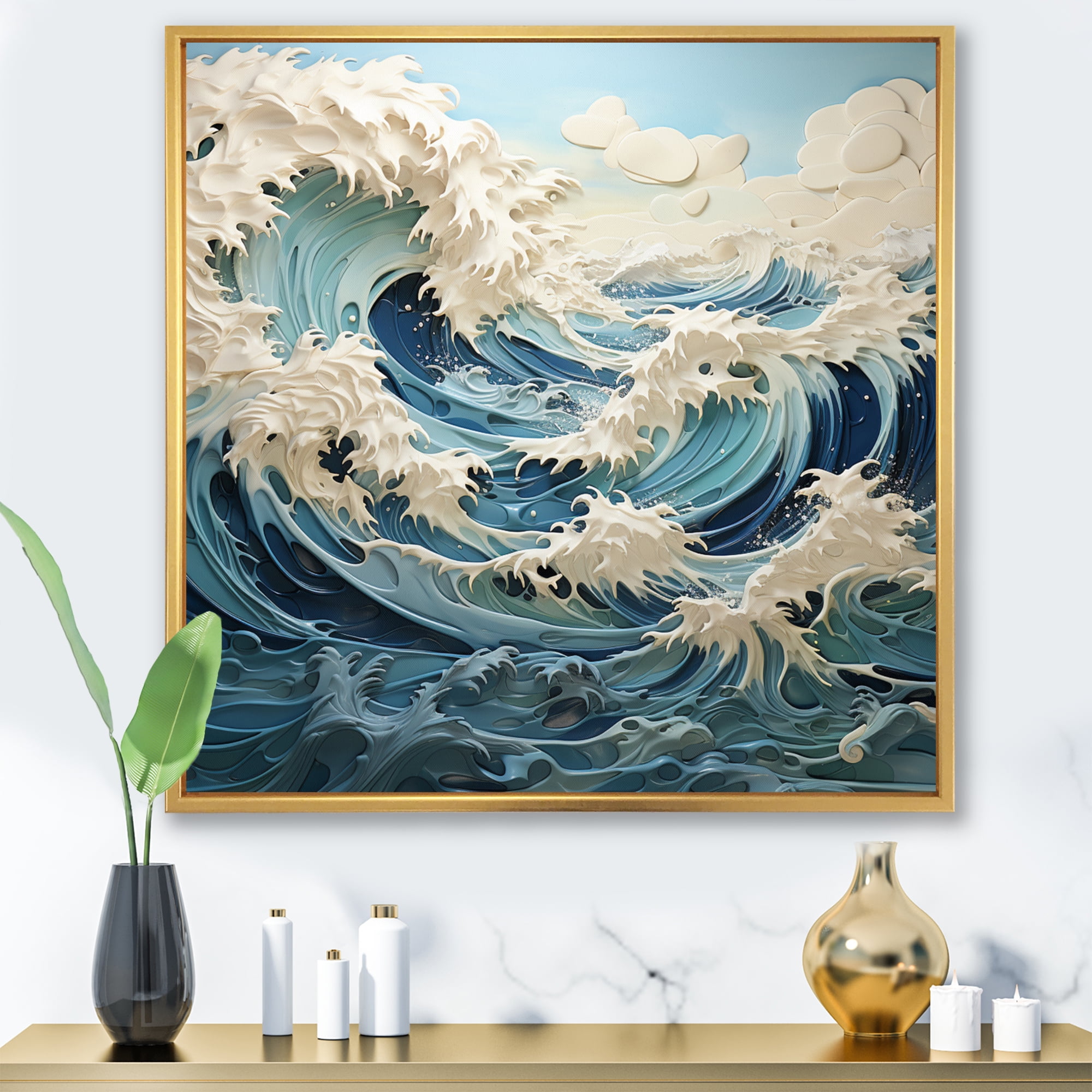 Designart "Kinetic Waves in the World of Art I" Nautical & Beach ...