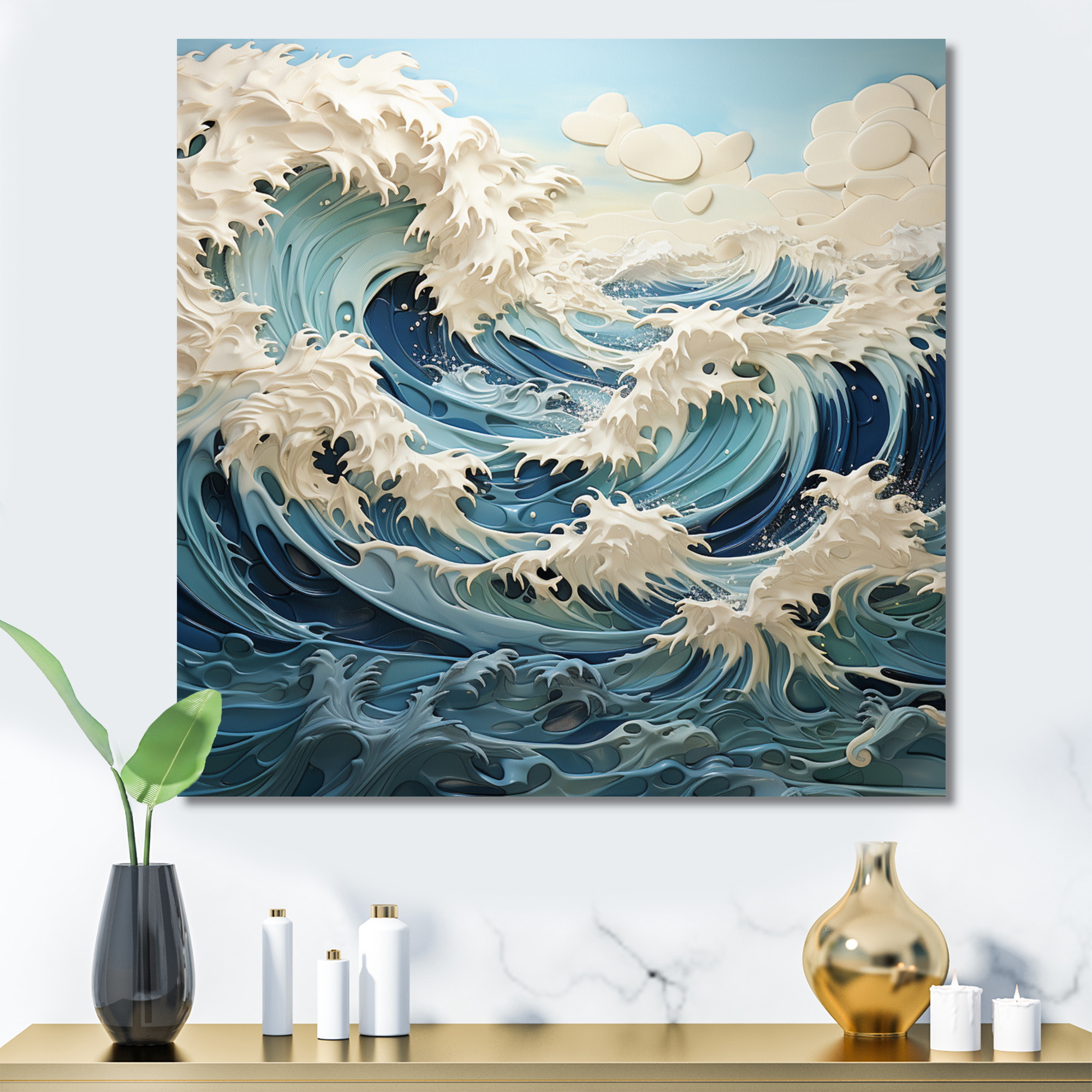 Designart "Kinetic Waves in the World of Art I" Nautical & Beach Wall ...
