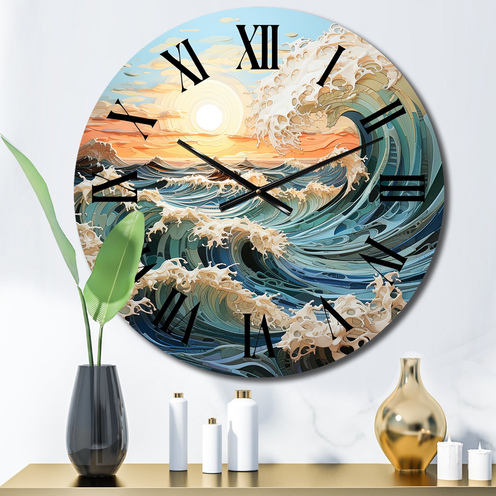 Designart "Kinetic Waves in the World of Art II" Nautical & Beach ...