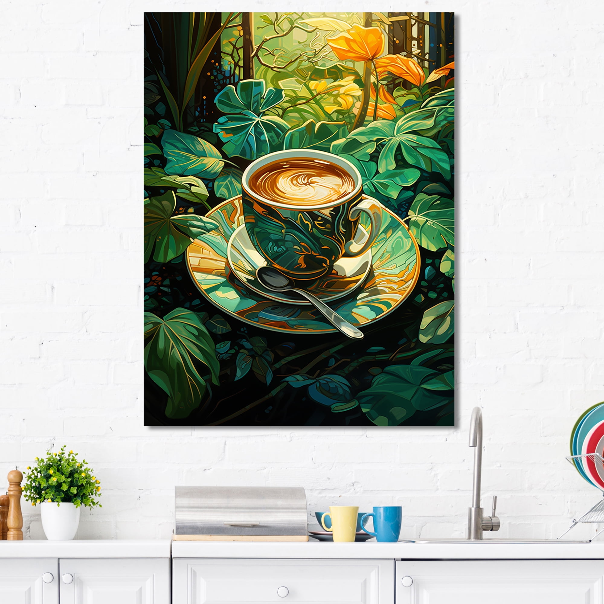 Designart "Kopi Luwak Landscape With Coffee" Coffee Wall Art Prints ...