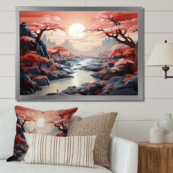 Designart "Landscape Bliss of Mountains and Rivers in China III ...