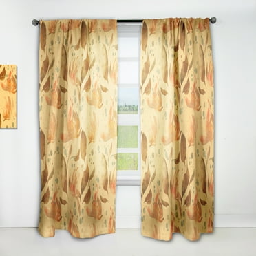 Designart 'Bohemian Colorful Butterflies' Floral Curtain Panel ...