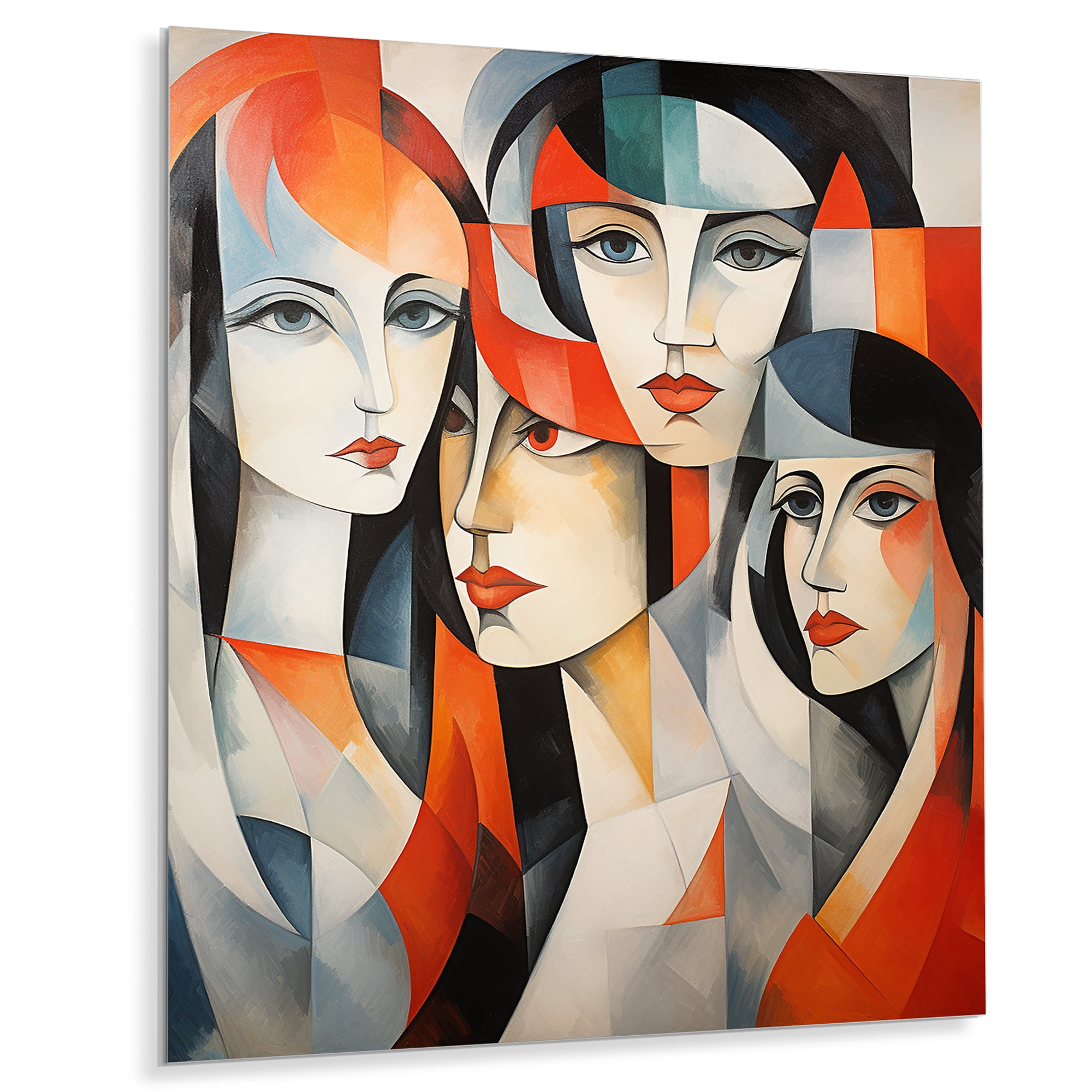 Designart "Les Demoiselles d Avignon in Cubist Form I" Cubism Metal ...