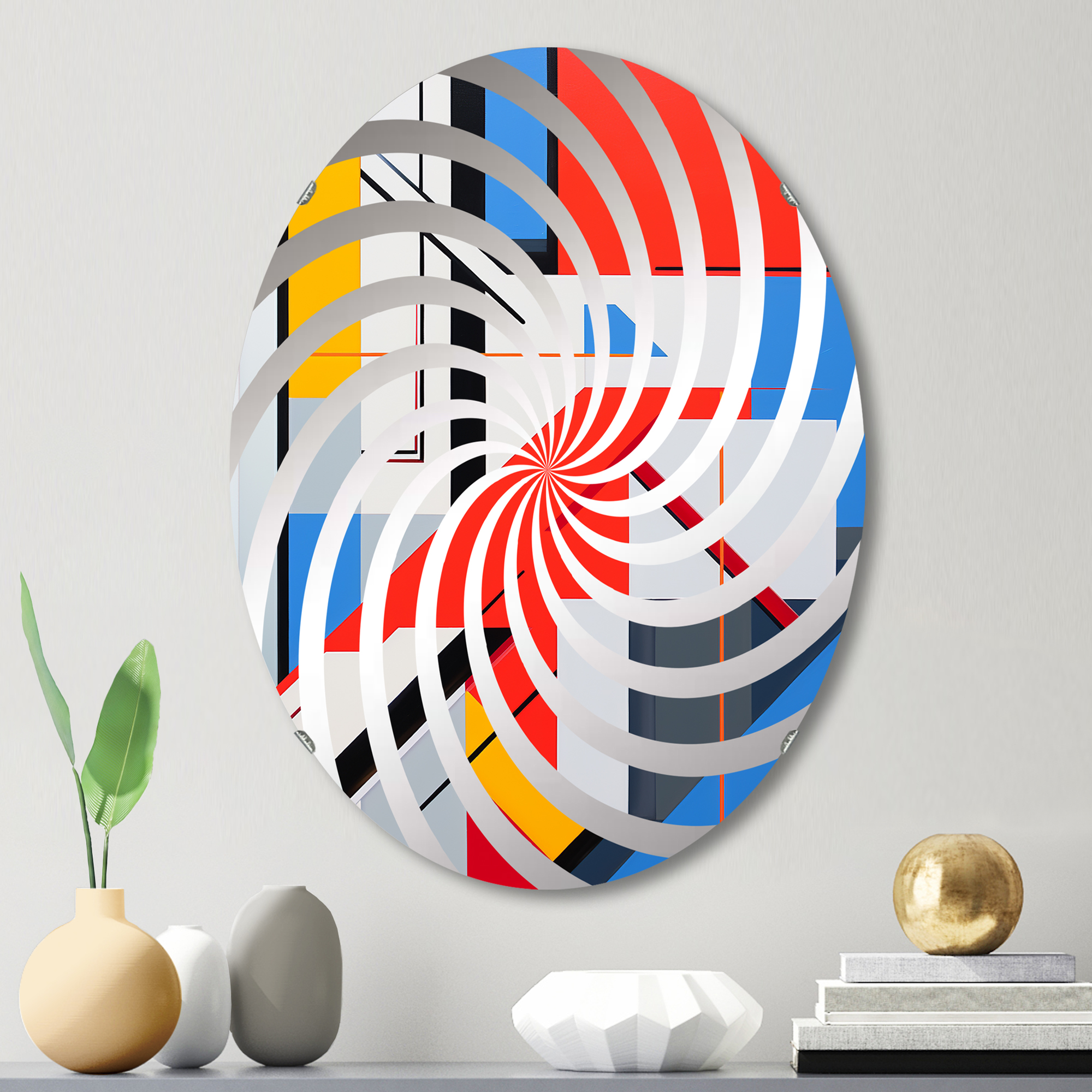 Designart "Lightning in the Charged Atmosphere I" Modern Geometric ...