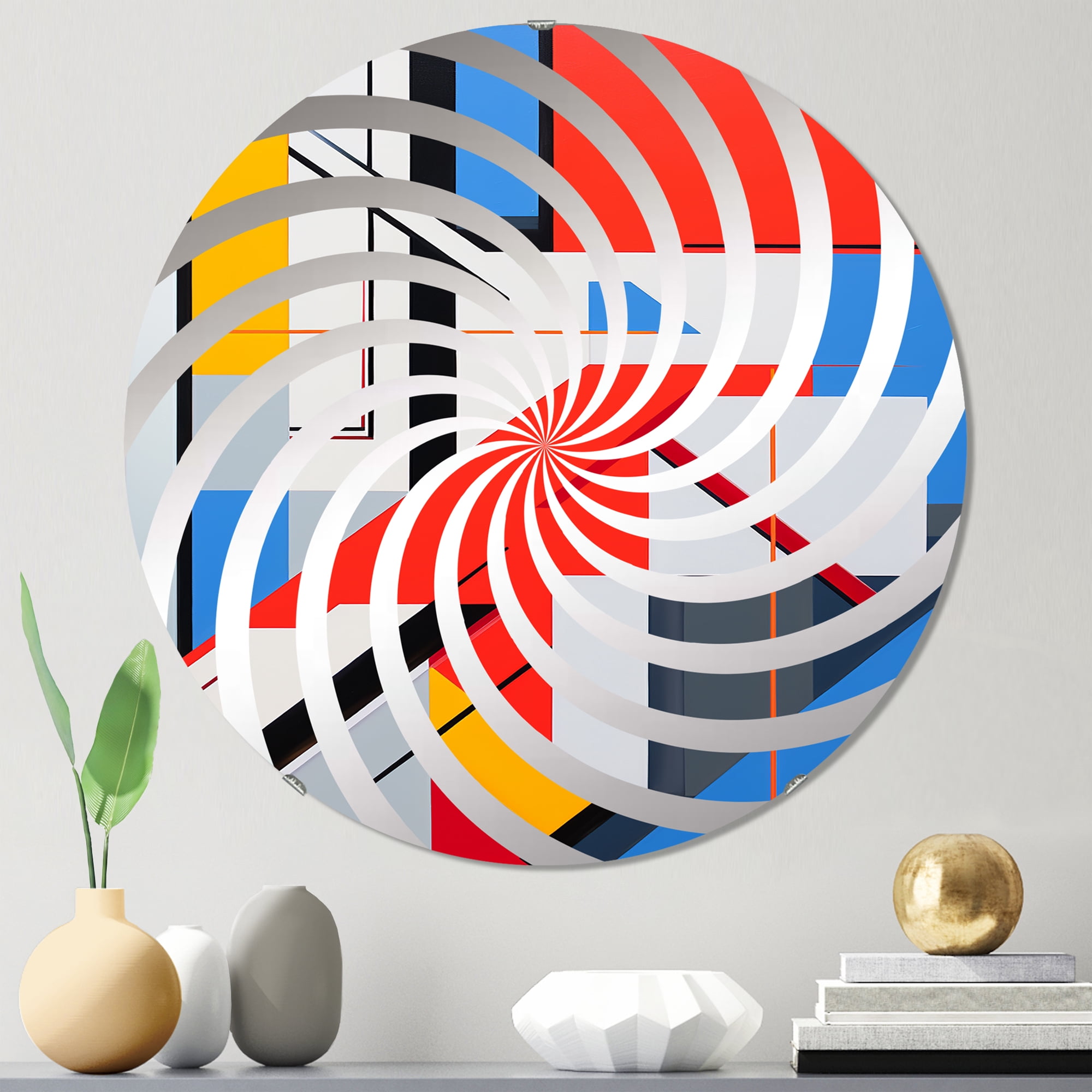 Designart "Lightning in the Charged Atmosphere I" Modern Geometric ...
