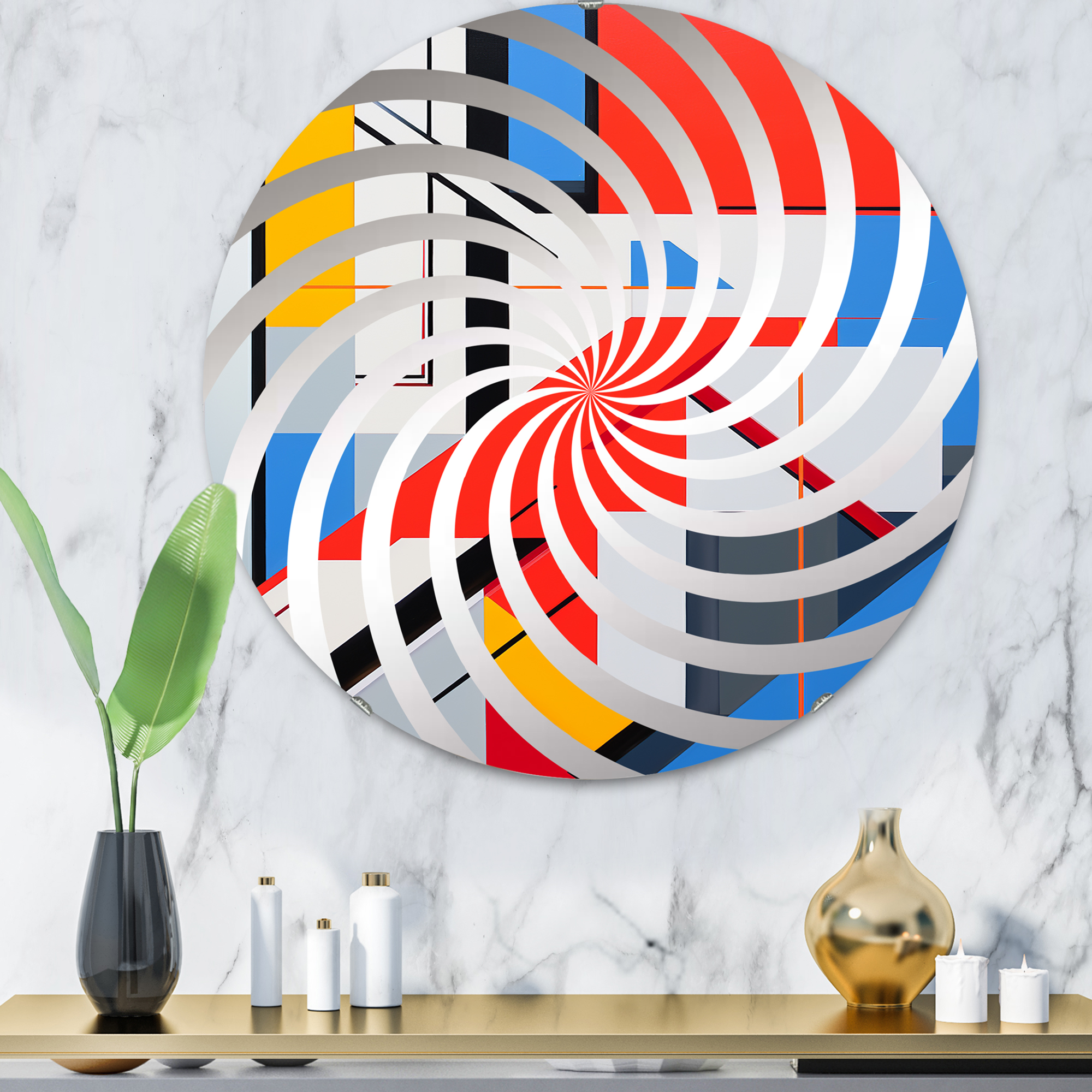 Designart "Lightning in the Charged Atmosphere I" Modern Geometric ...