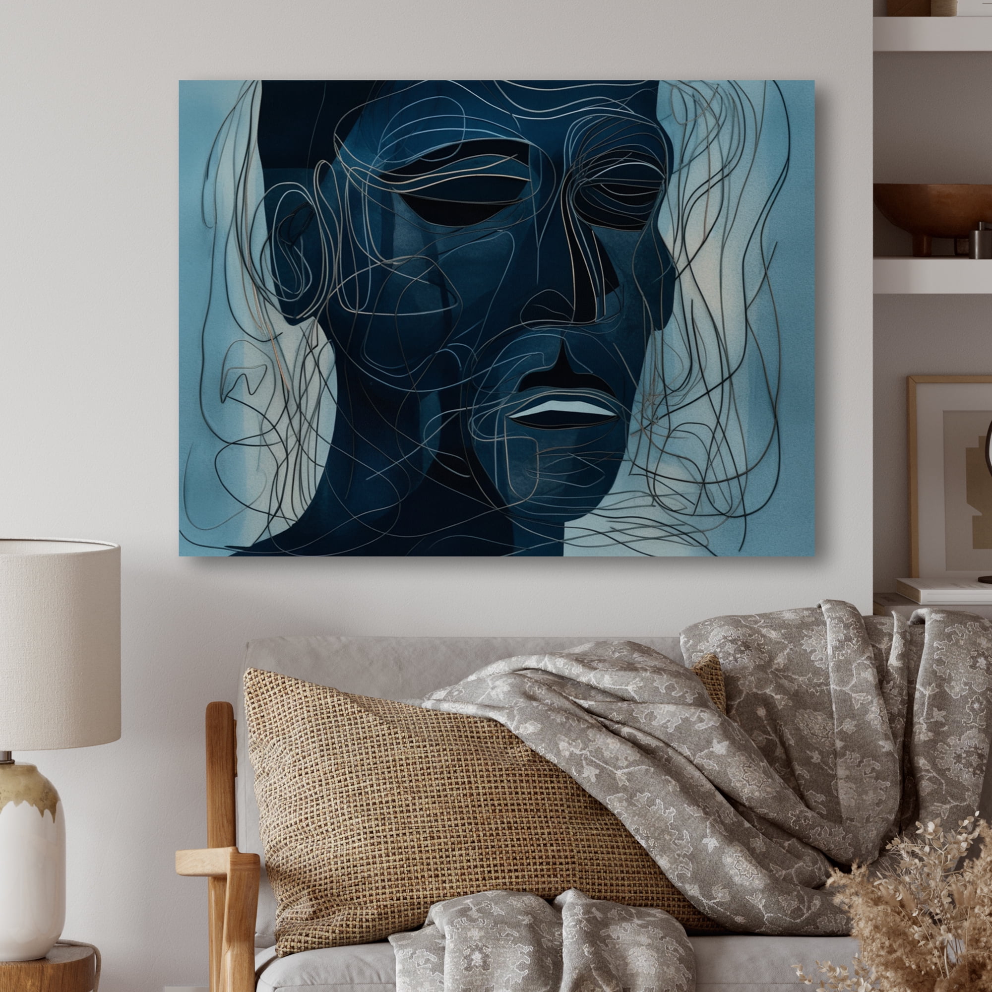 Designart "Linear Portrait of a Man II" Men Metal Wall Art - Walmart.com