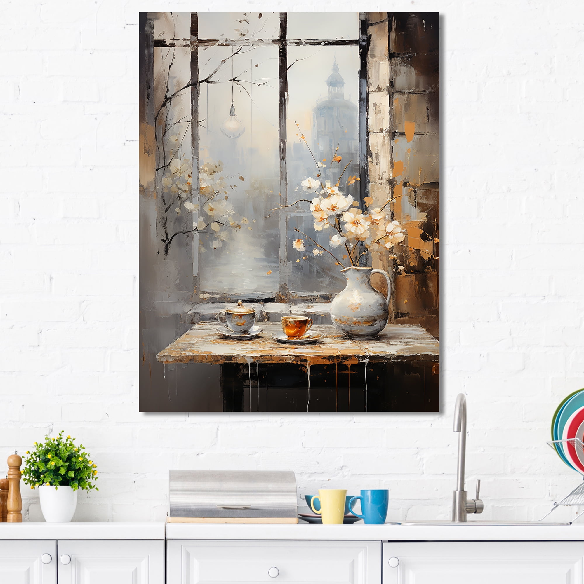 Designart "London'S Time For Tea I" Coffee & Tea Wall Decor - Walmart.com