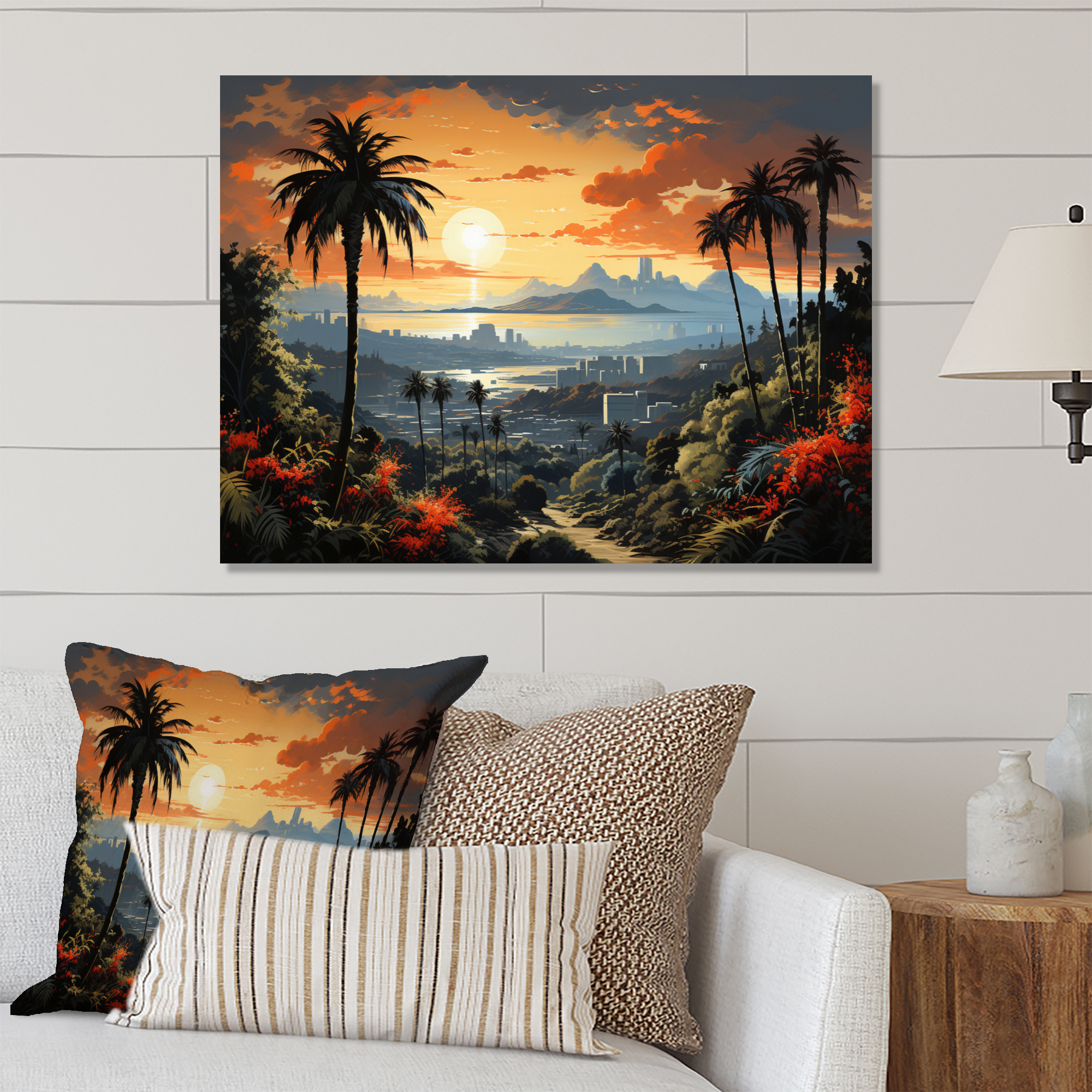 Designart "Los Angeles City Of Angels Urban Majesty II" Los Angeles ...