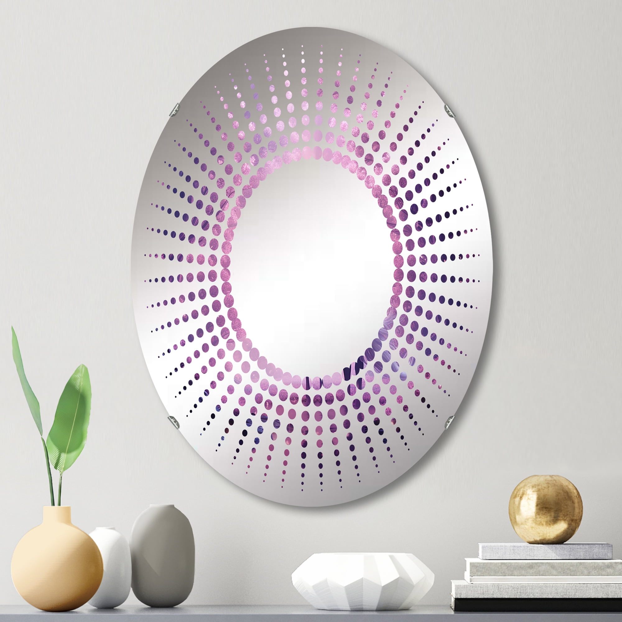 Designart "Luminary Lavender Hues I" Wizards Starburst Round Wall ...