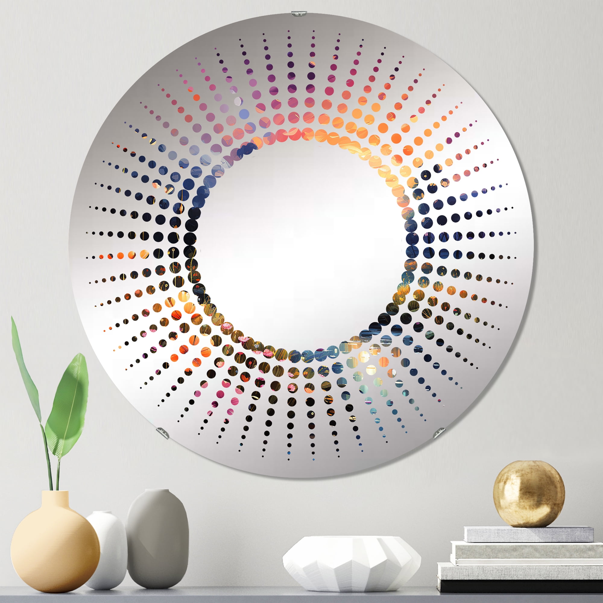 Designart "Luminous Purple Blossoms in the Night" Abstract Landscape ...