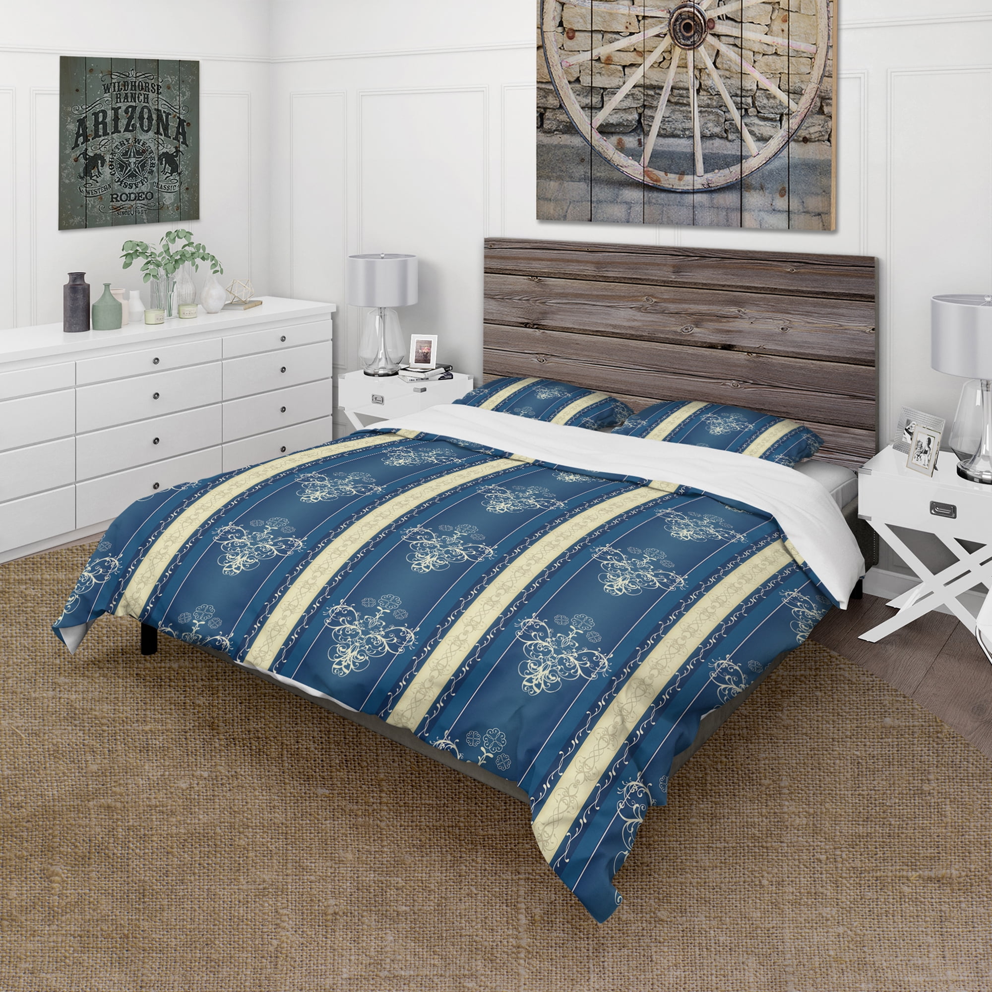Designart 'Luxury lace Design' Mid-Century Modern Duvet Cover Set ...