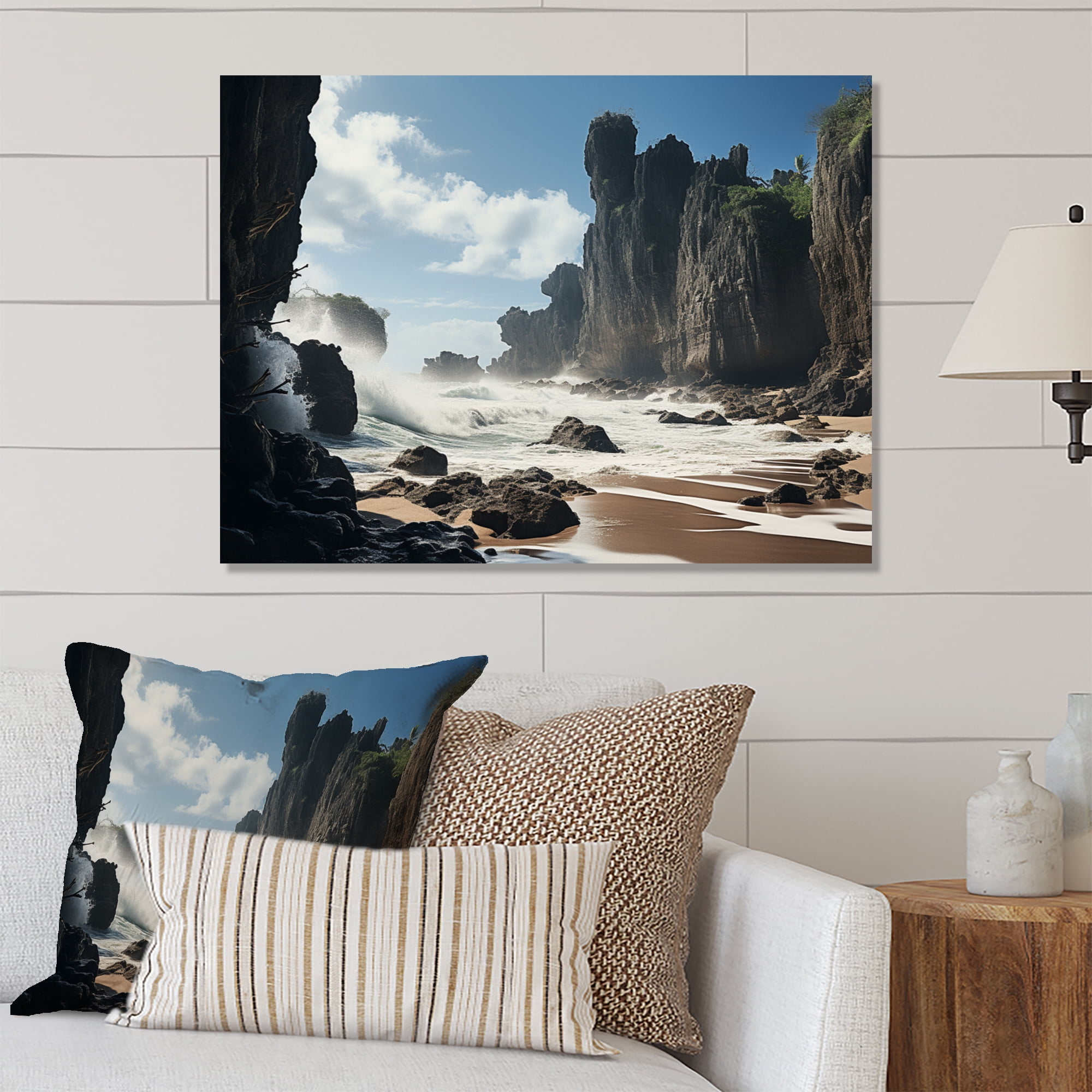 Designart "Majestic Cliffs in the Dominican" Landscapes Metal Art Print ...