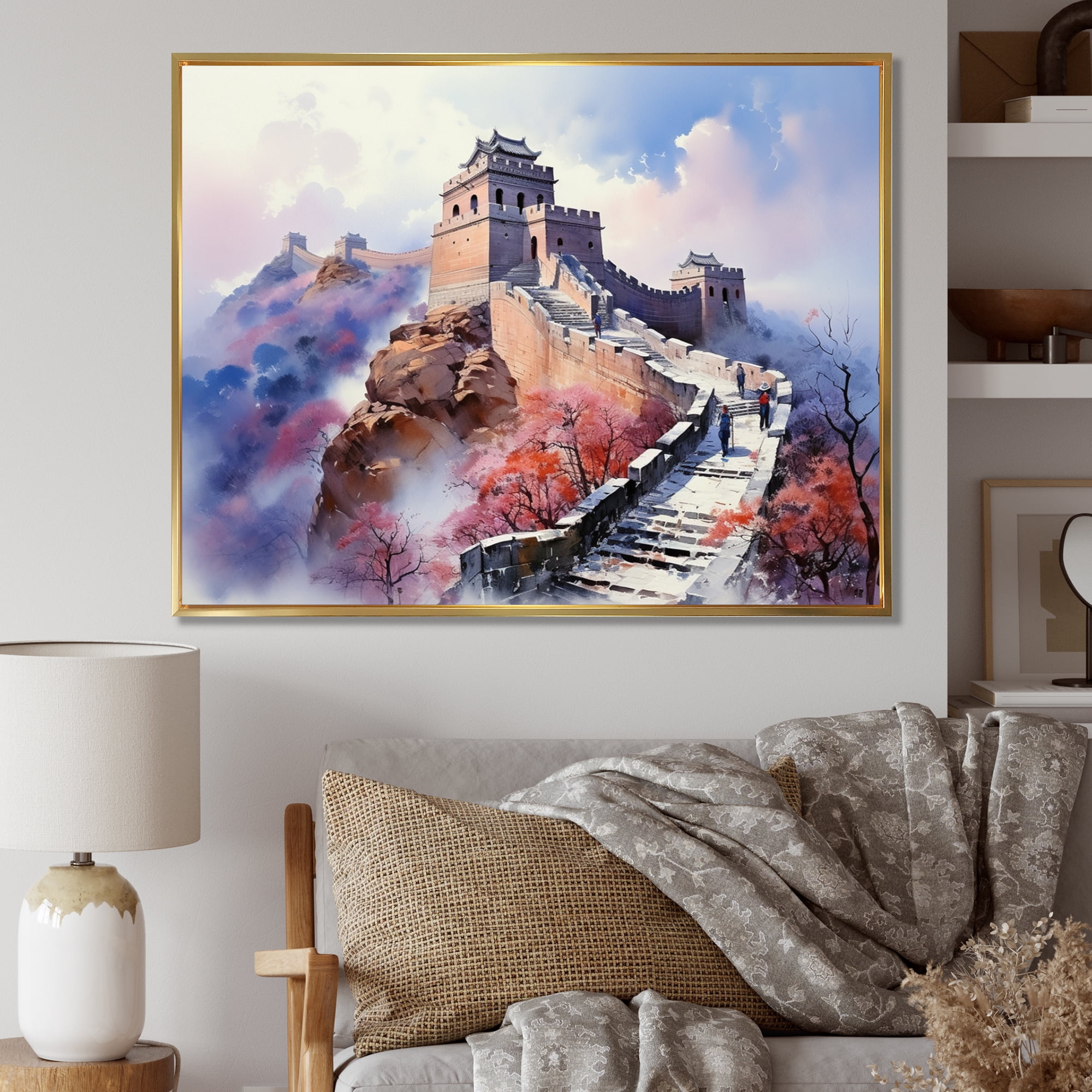 Designart "Majestic Great China Art painting II" China Art Floater ...