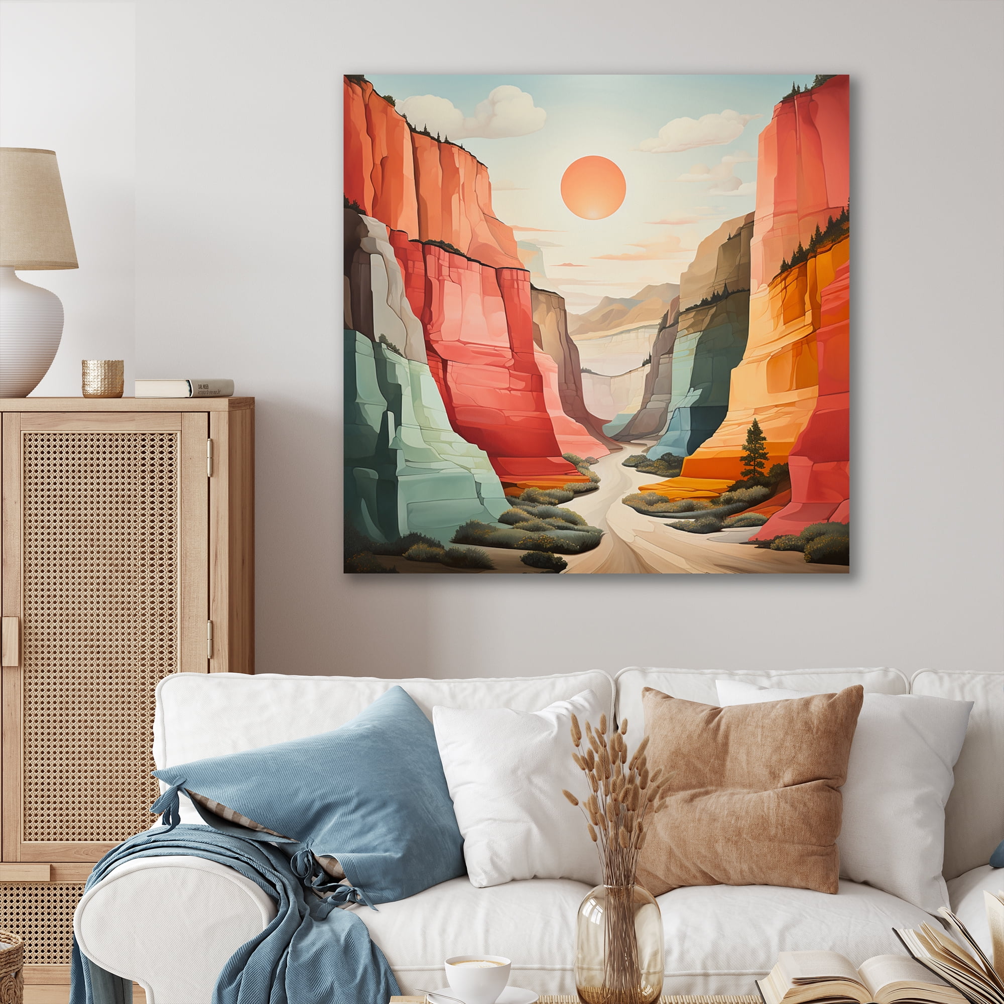 Designart "Majestic Palette of Canyons III" Canyon Wall Art Print ...