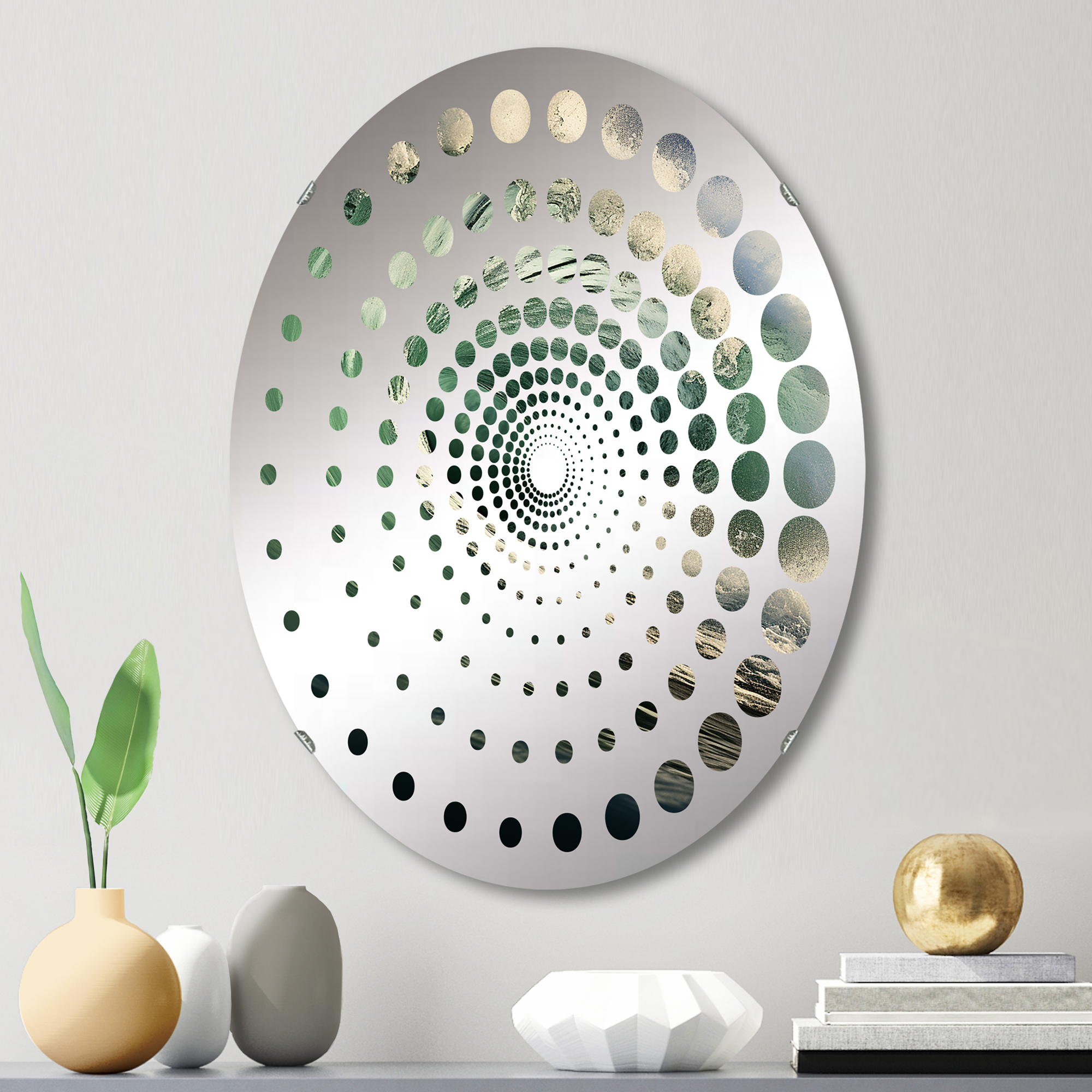 Designart "Majestic Waves by the Coast I" Nautical & Beach Spiral Dot ...