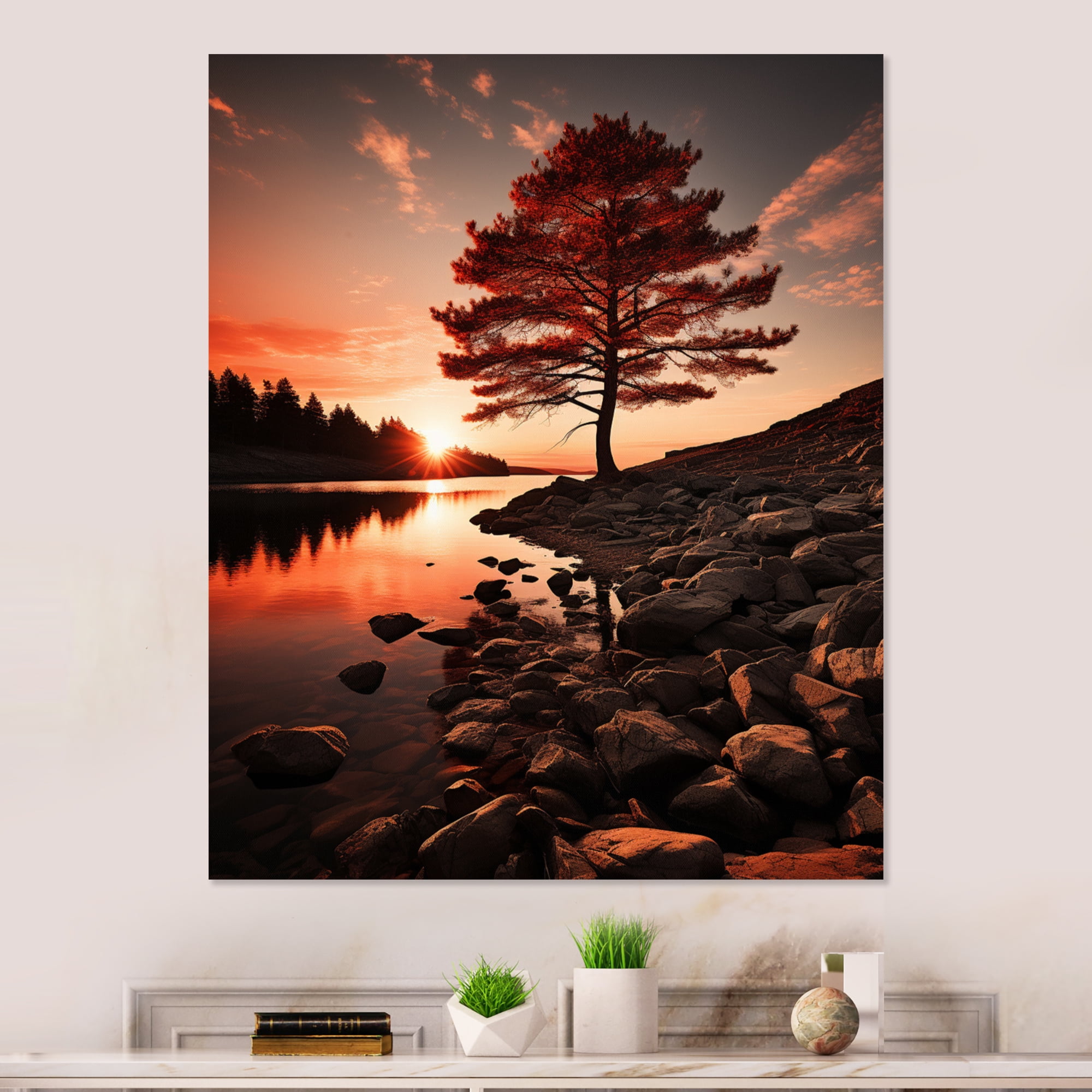 Designart "Maple Horizon Grandeur" Canada Metal Art Living Room ...