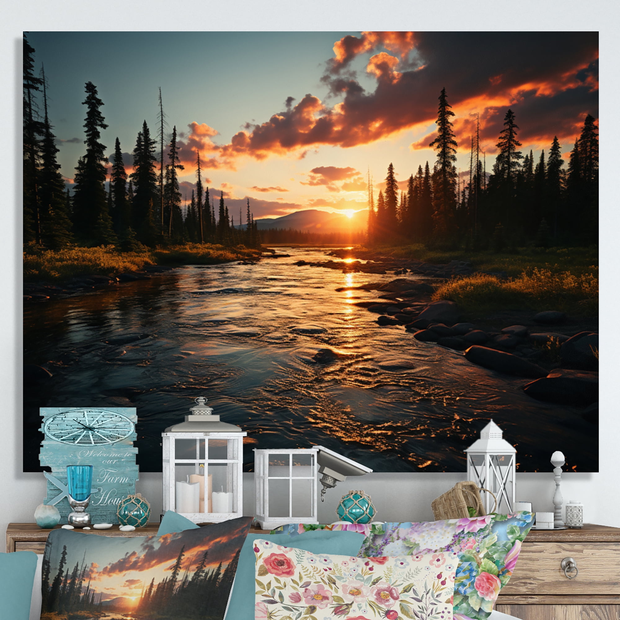 Designart "Maple Untamed Landscapes " Landscapes Wall Art Living Room ...