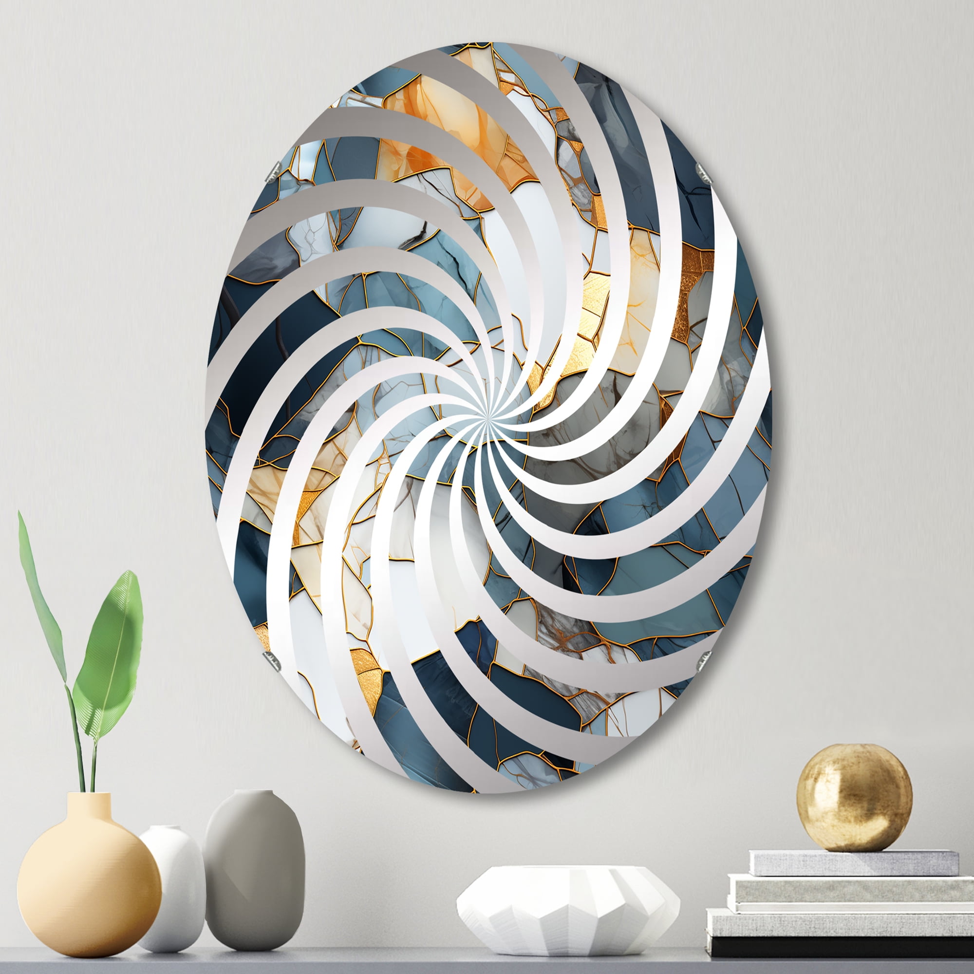 Designart "Marbled Pattern with the Oasis of Urban Serenity" Marble ...