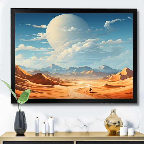 Designart "Martian Azure Brown Space Expanse I" Astronomy & Space ...