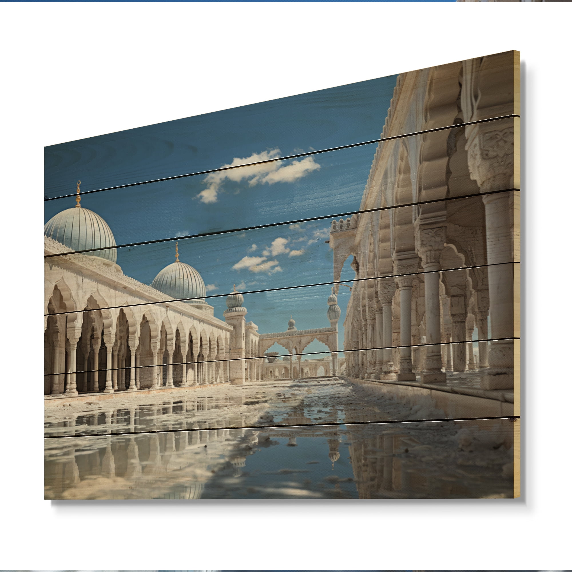 Designart "Masjid Alaqsa Islam wall decor" Islamic Print on Natural ...