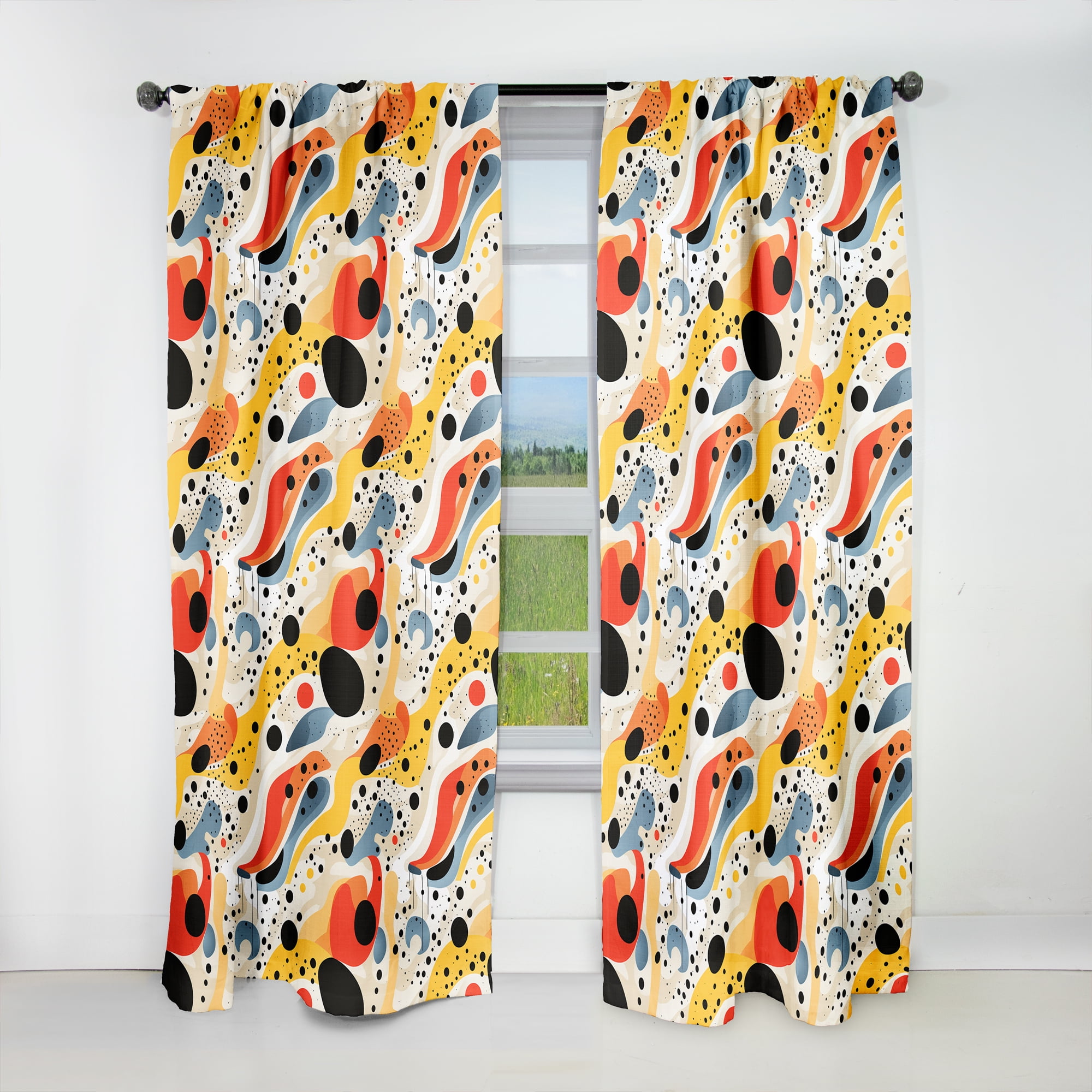 Designart "Matrix Of Lichtenstein Style Lines In Red Pop Art" Abstract ...