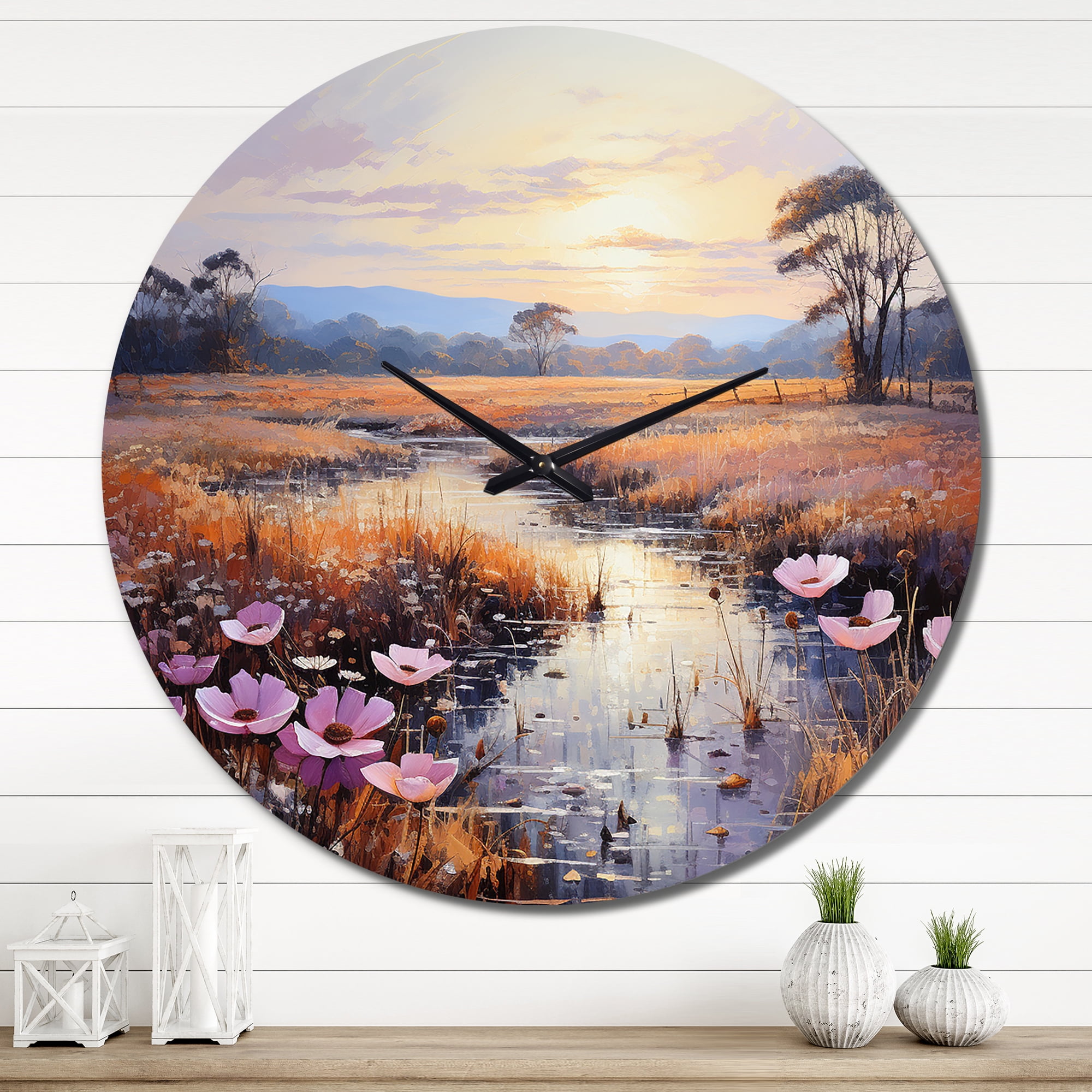 Designart "Meadow Contemplative Landscape Painting I" Landscapes ...
