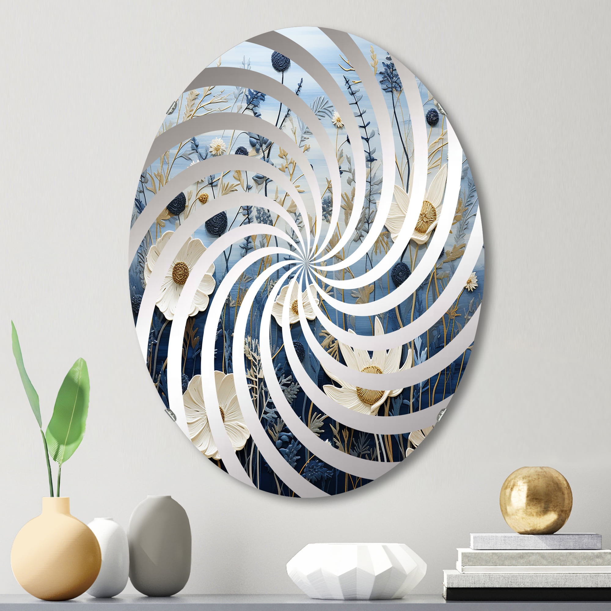 Designart "Meadow Stroll Among Wildflowers III" Wildflowers Vortex ...