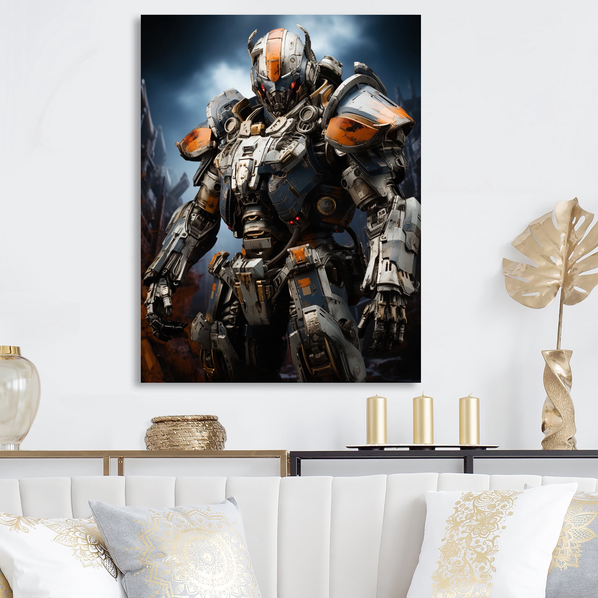 Designart "Mechanic Juggernaut I" Superheros Metal Wall Art Prints ...