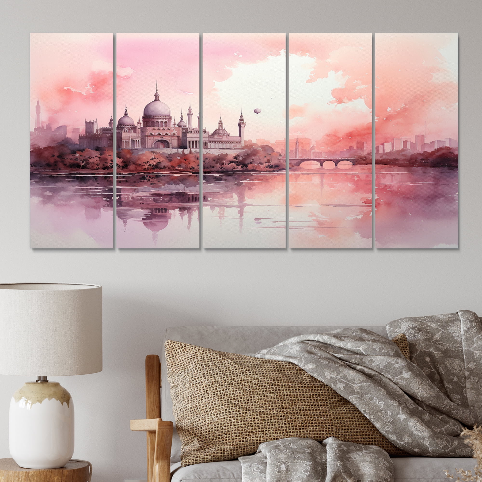 Designart "Medieval Majesty Historic Grandeur" Castles Art Living Room ...